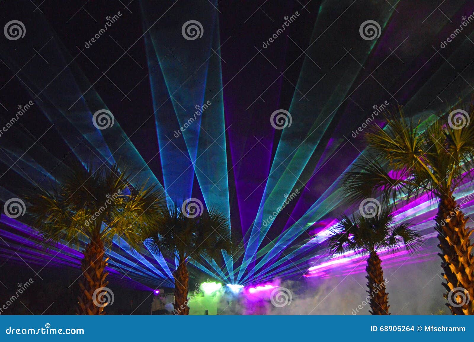 A Laser Light Show At Victoria Harbour In Hong Kong, China Editorial ...