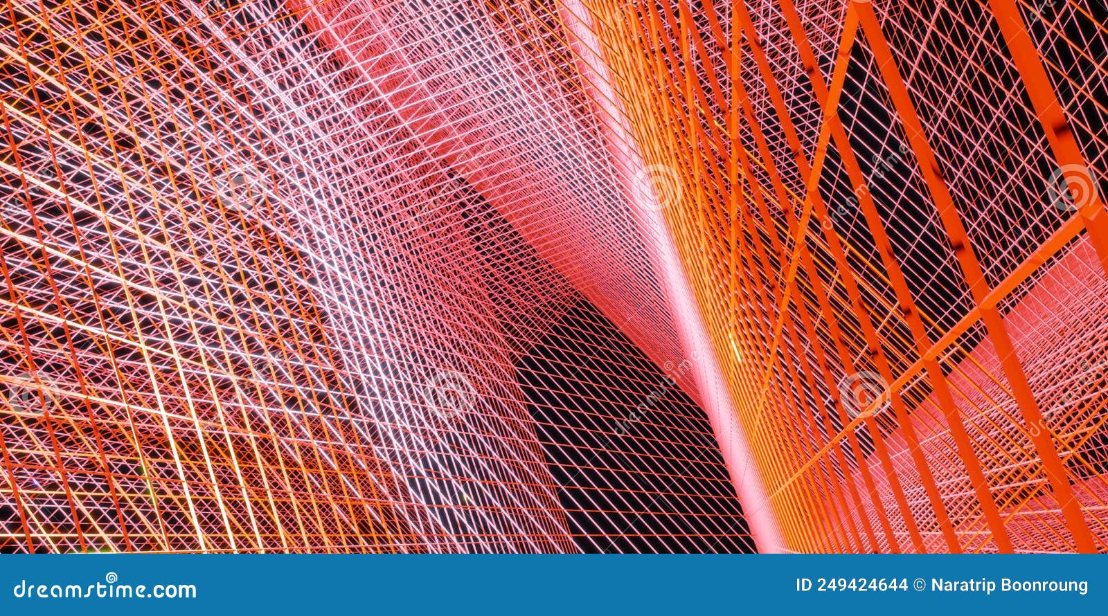 Laser Line Multi Color Grid Glow 3d Illustration Red and Blue Stock ...