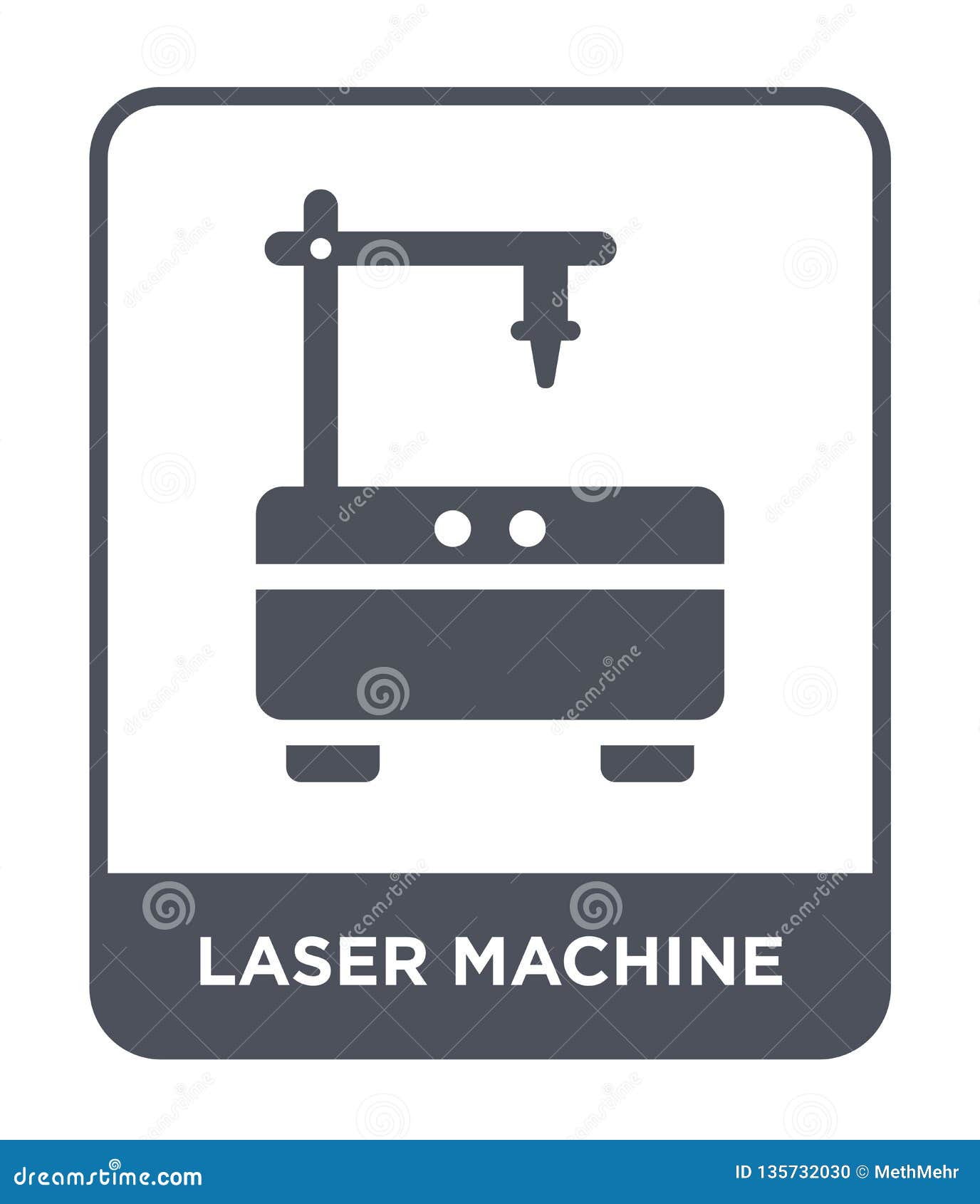Laser Machine Icon in Trendy Design Style. Laser Machine Icon Isolated ...