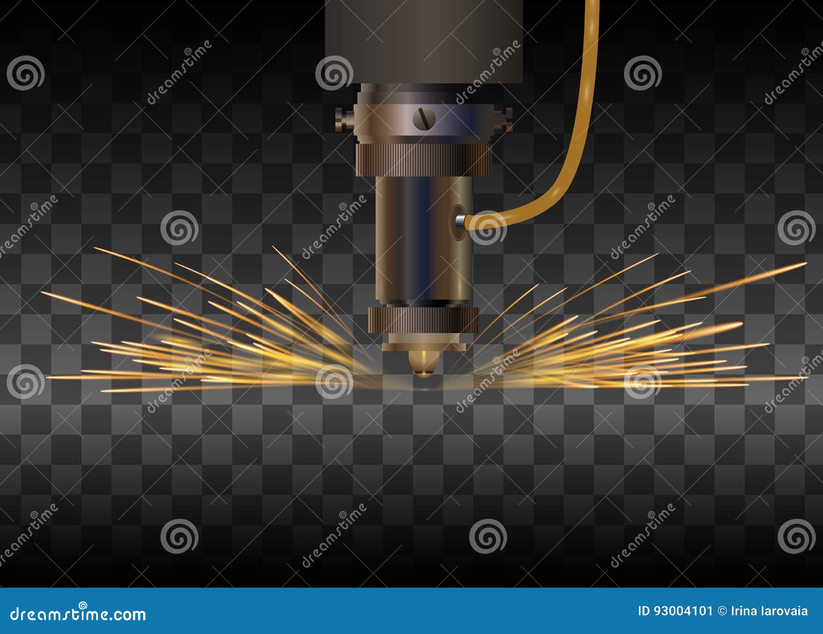 Laser Machine for Metal. Vector Illustration. Stock Vector ...