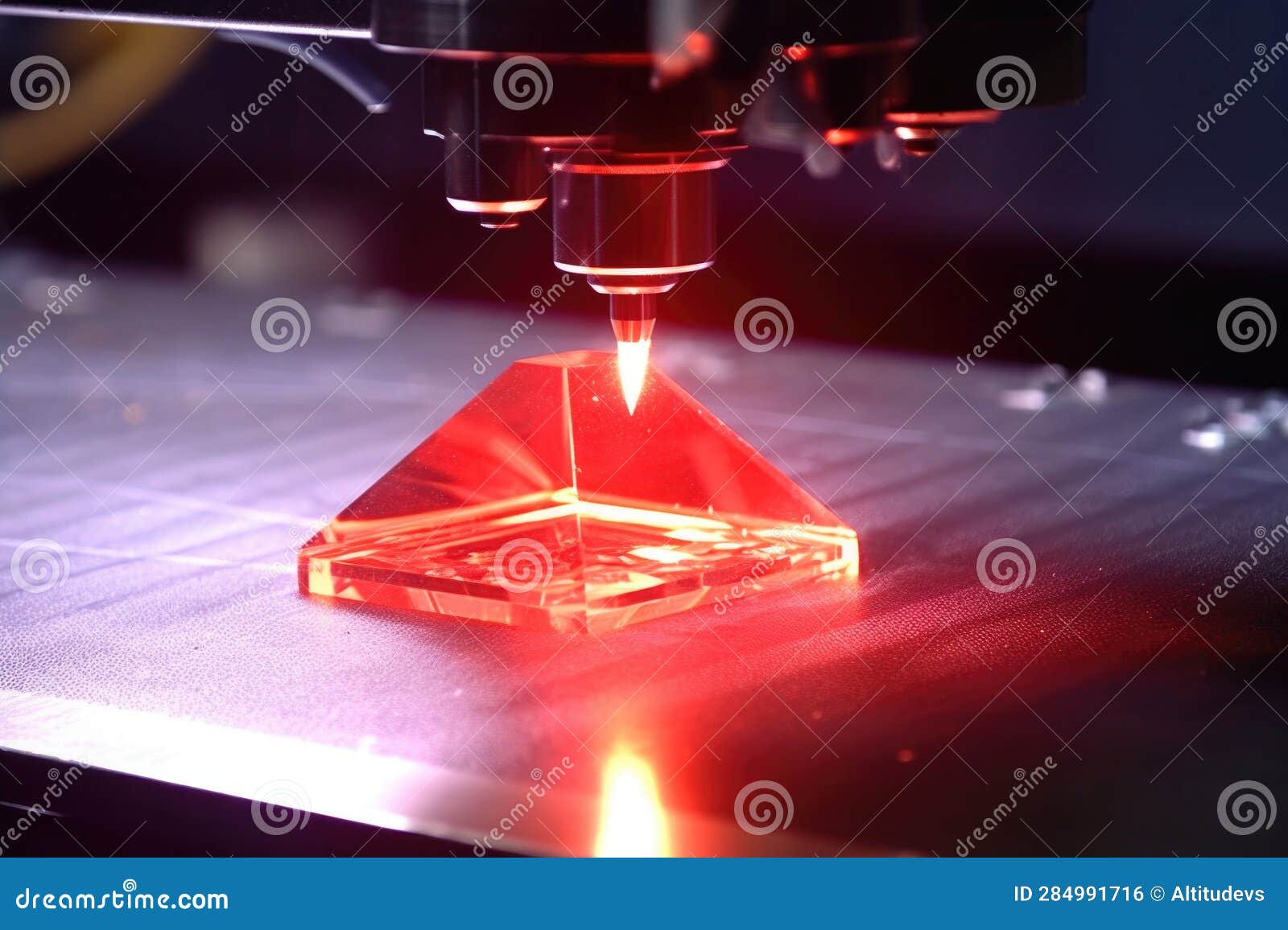 Laser Machine Shaping a Diamond Stock Illustration - Illustration of ...