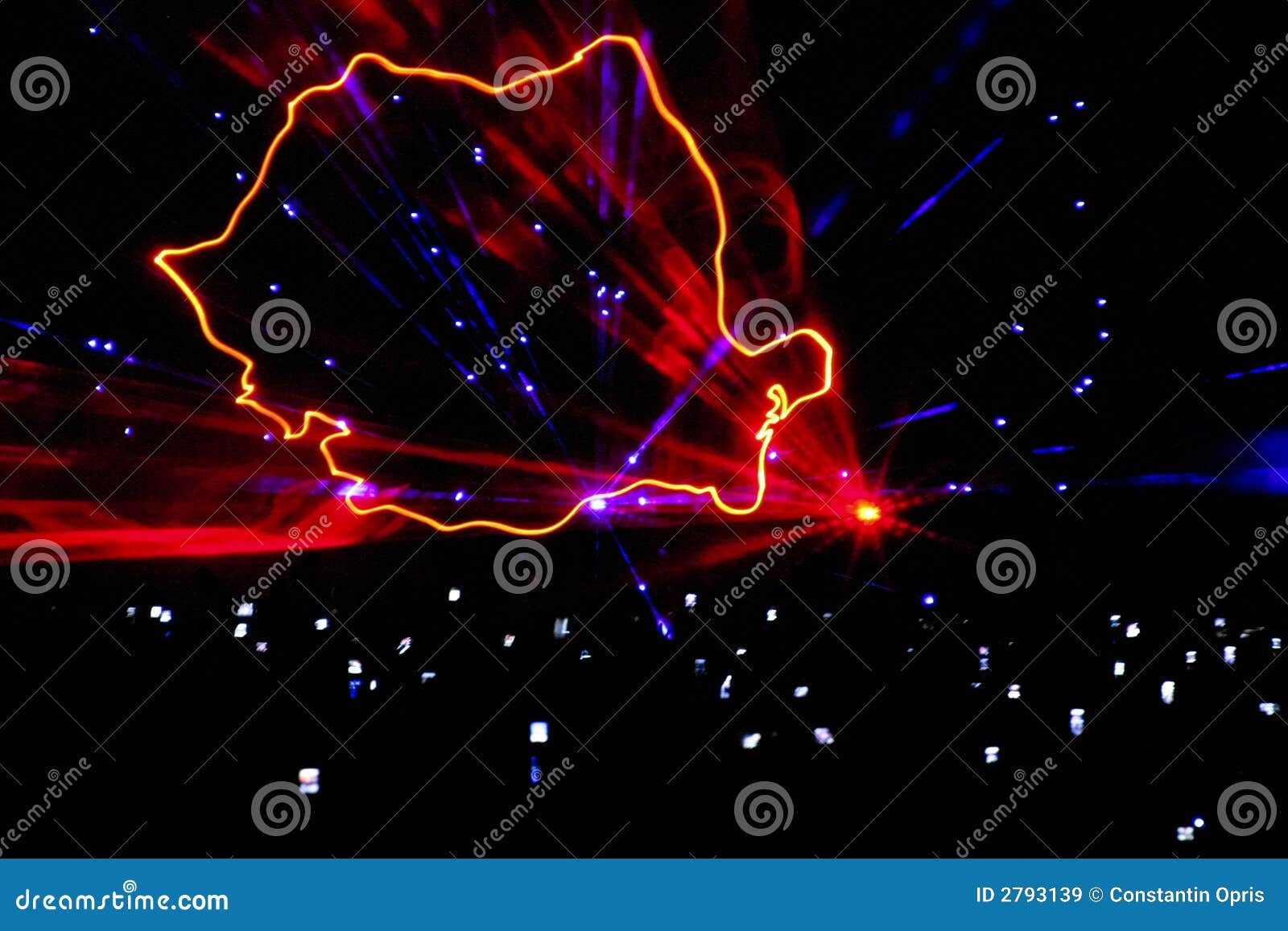 Laser map of Romania stock image. Image of special, romania - 2793139