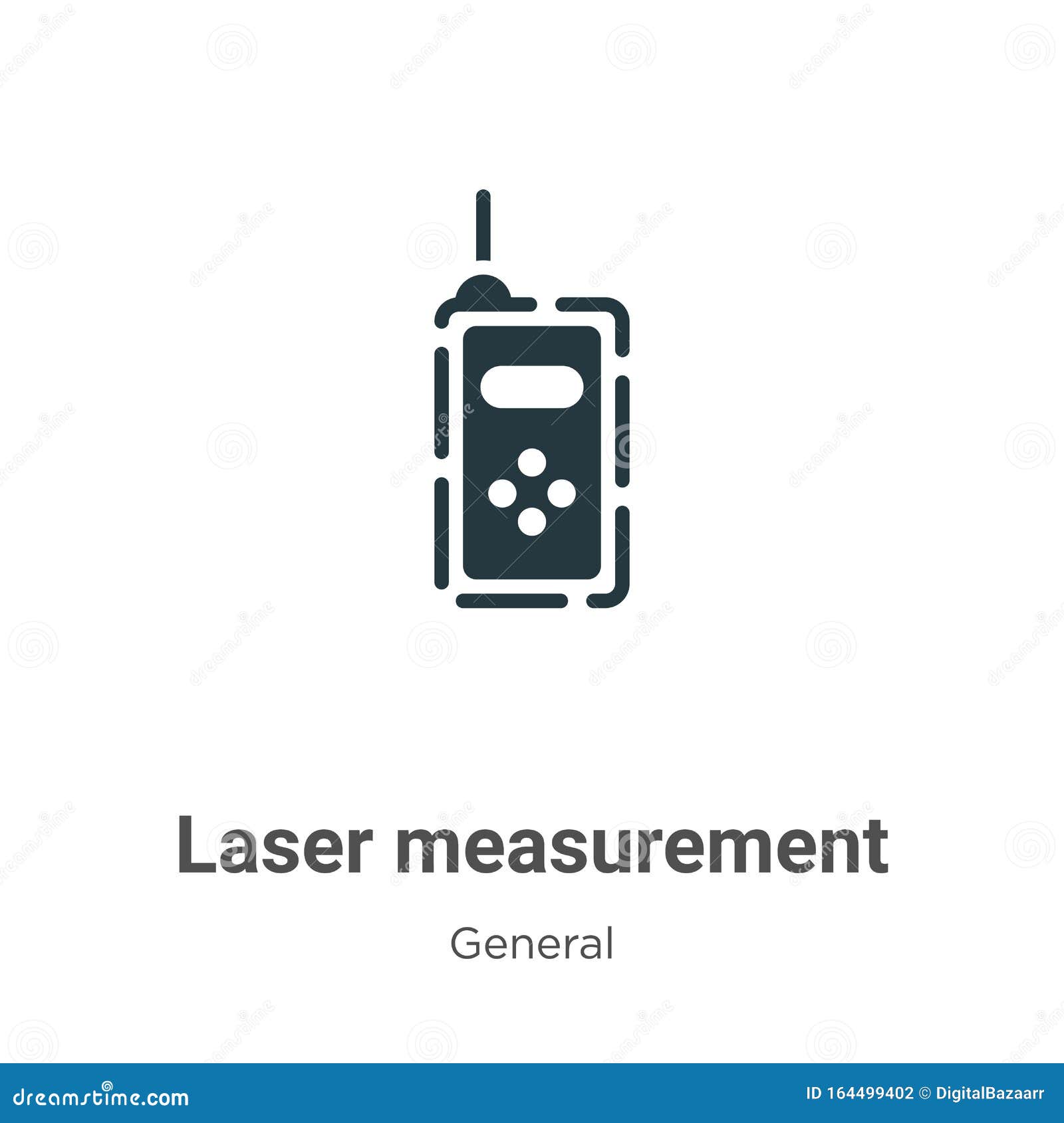 Laser Measurement Vector Icon on White Background. Flat Vector Laser ...
