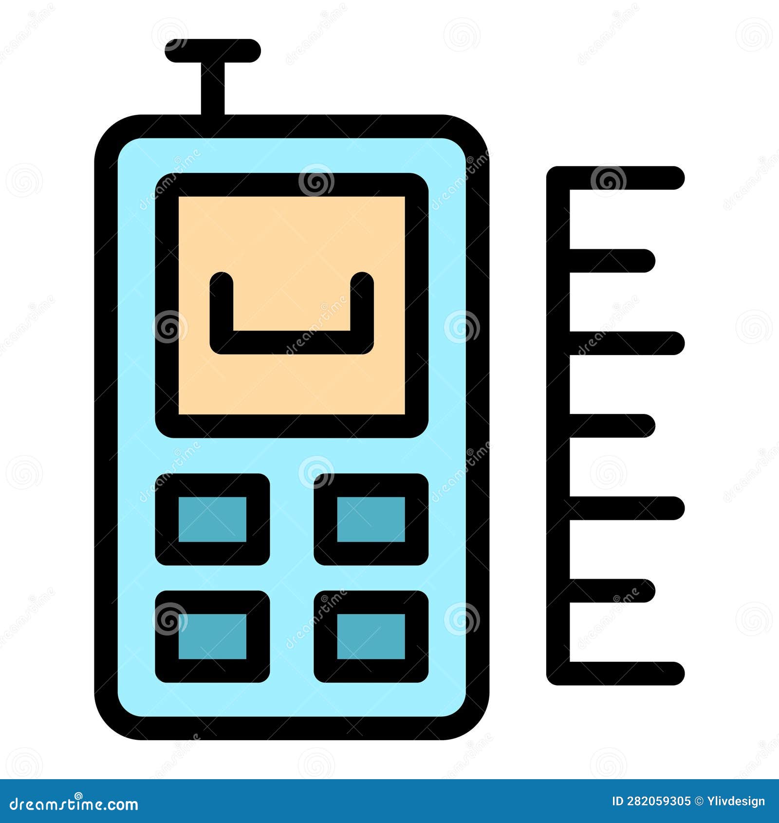 Laser Meter Tool Icon Vector Flat Stock Illustration - Illustration of ...