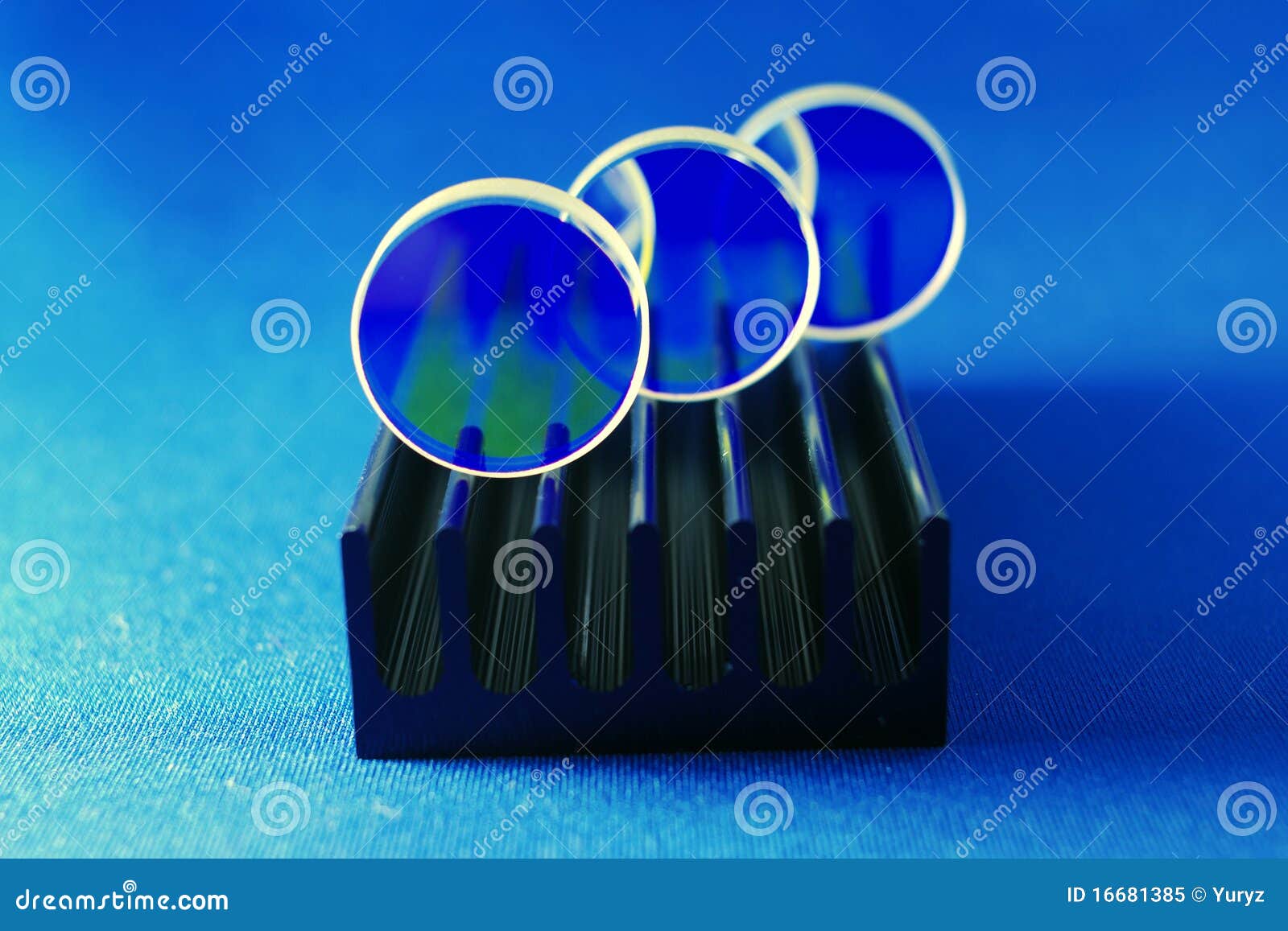 Laser mirrors set stock image. Image of light, research - 16681385