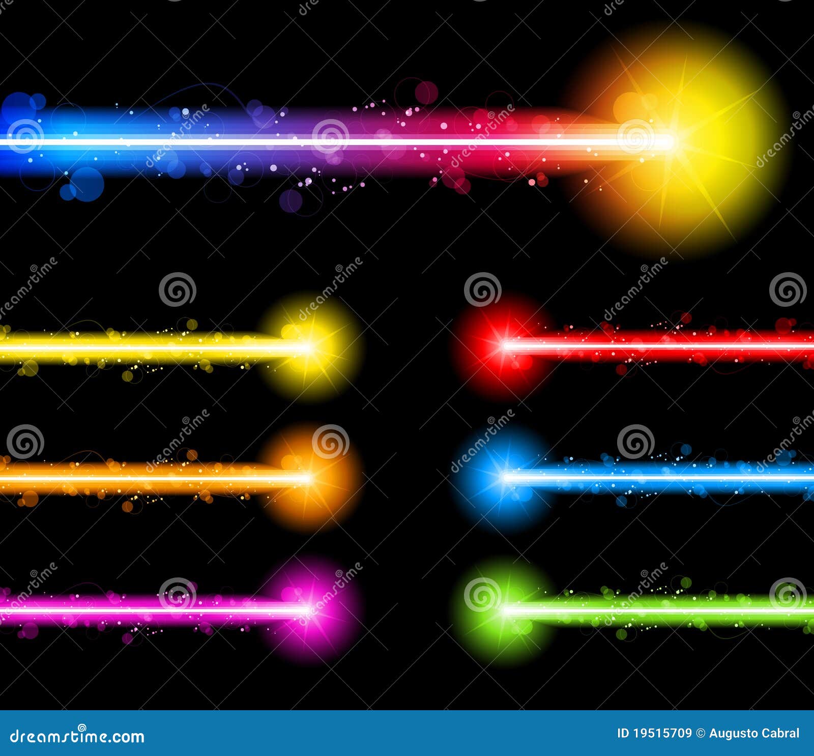 Laser Neon Colorful Lights Rainbow Stock Vector - Illustration of ...