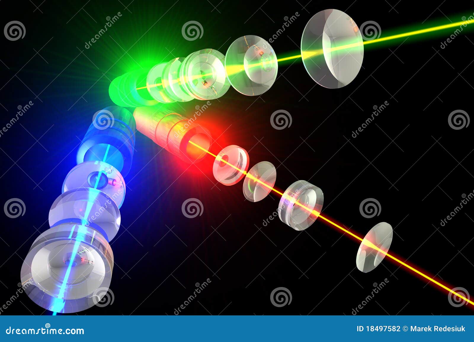 Laser - Optik Und Leuchte RGB Stock Abbildung - Illustration von ...