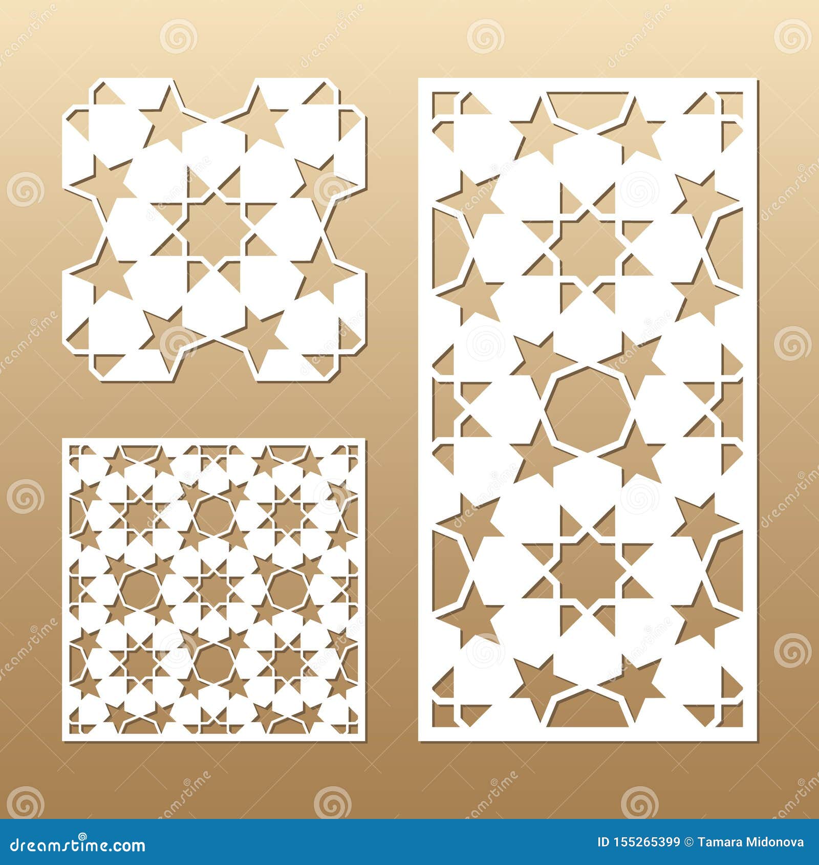 Laser cut vector panel stock vector. Illustration of mosaic - 155265399