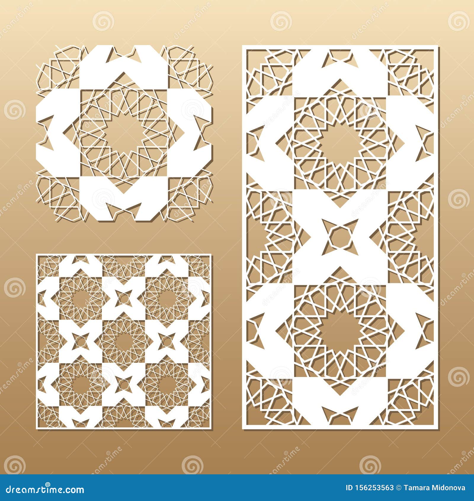 Laser cut vector panel stock vector. Illustration of laser - 156253563