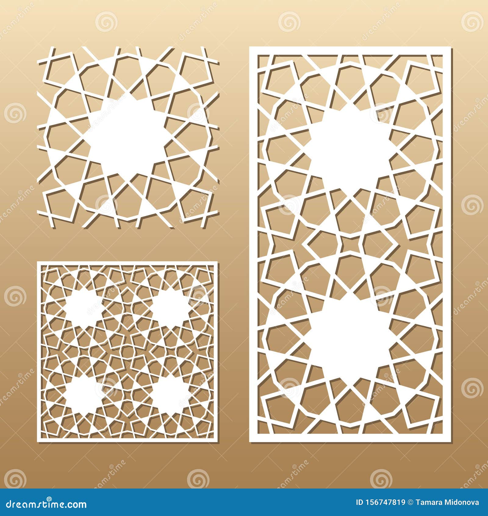 Laser cut vector panel stock vector. Illustration of decor - 156747819