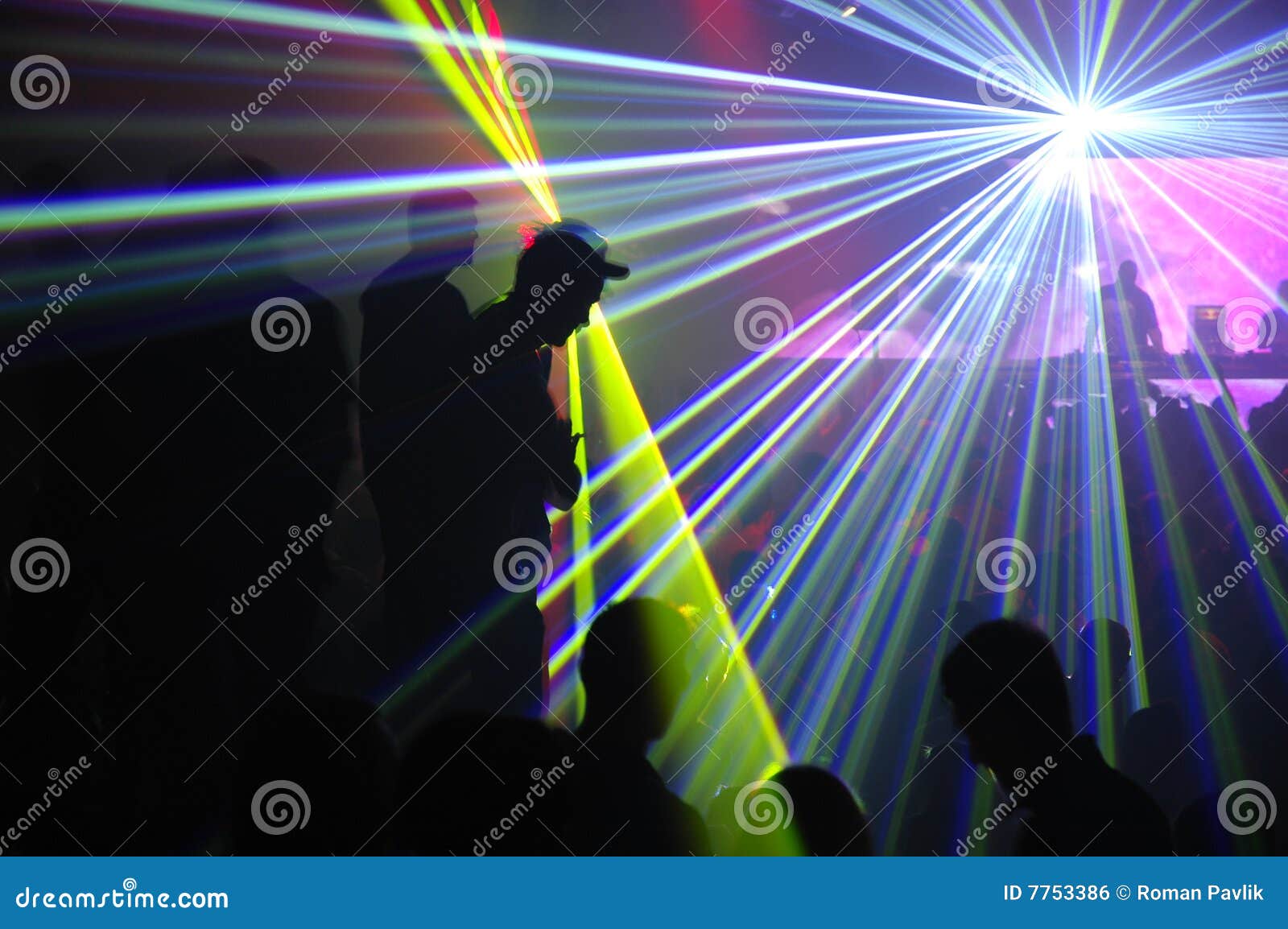 Laser party stock photo. Image of people, life, club, silhouette - 7753386