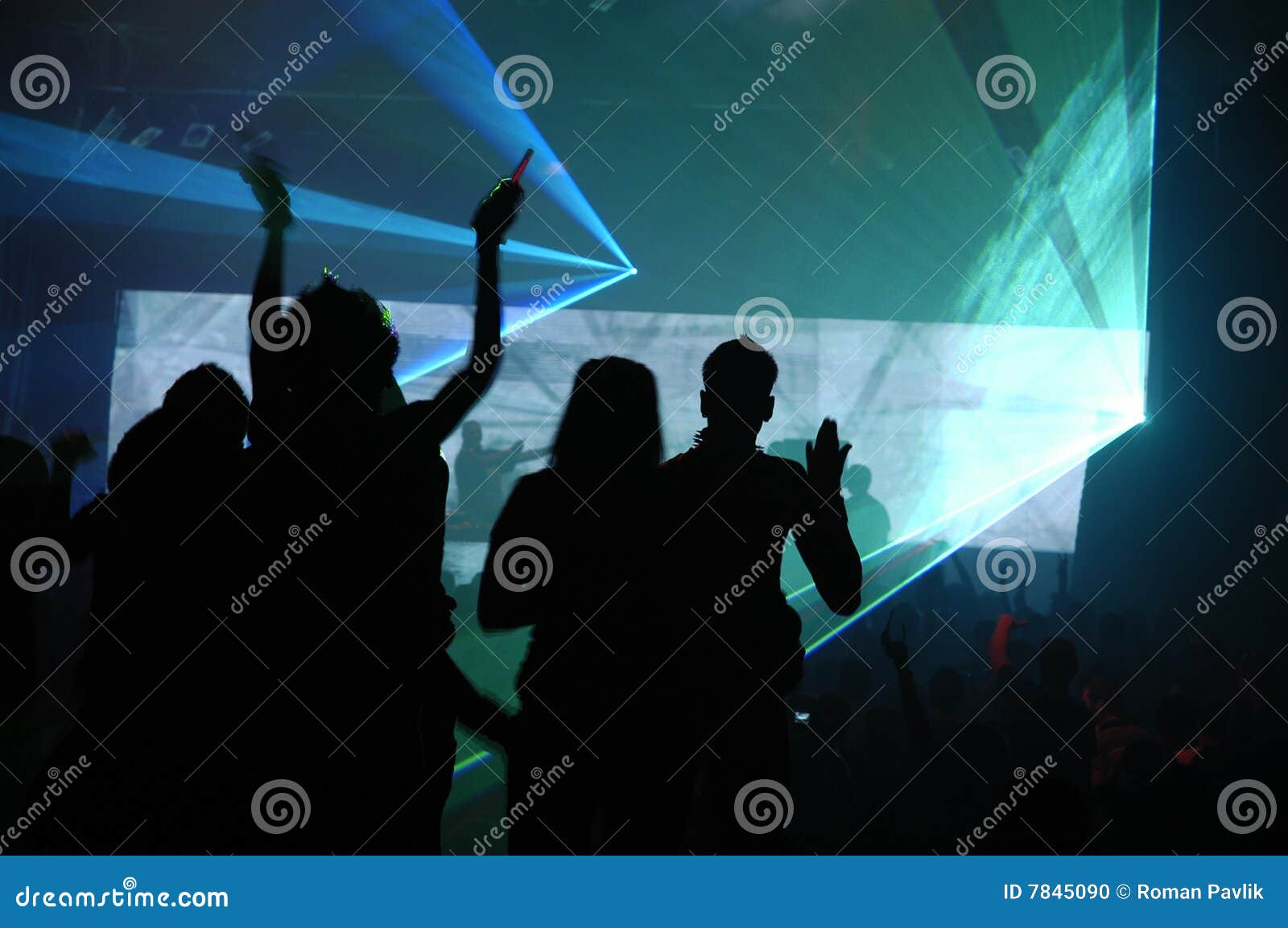Laser party stock photo. Image of people, club, silhouette - 7845090