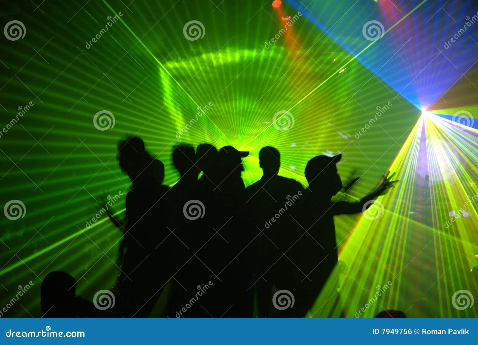 Laser party stock photo. Image of weekend, silhouette - 7949756
