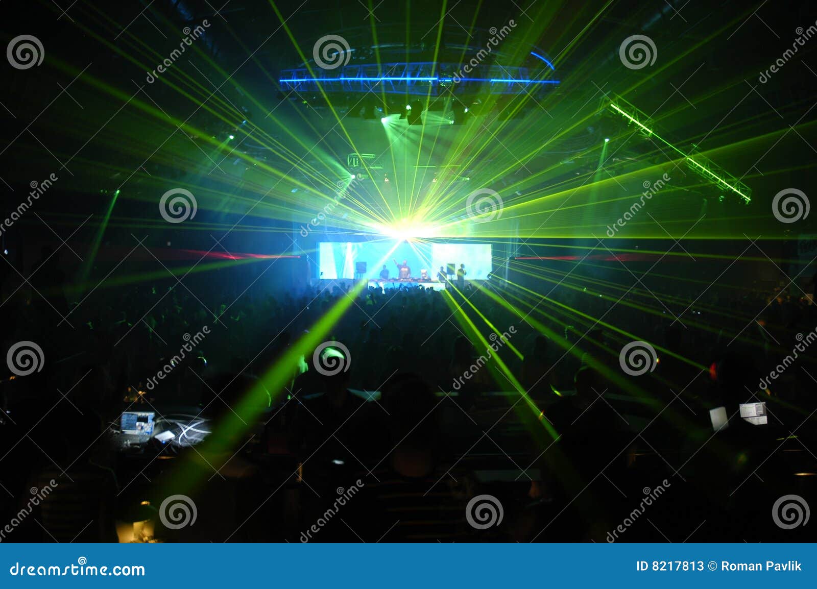 Laser party stock image. Image of night, color, electronic - 8217813