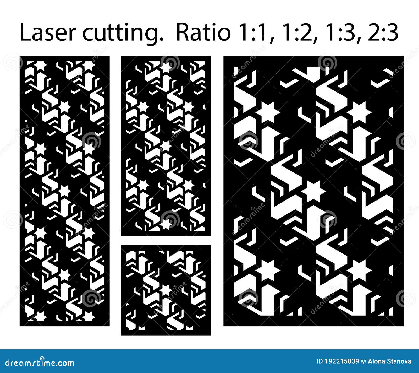 Laser Pattern. Set of Decorative Vector Panels for Laser Cutting Stock ...