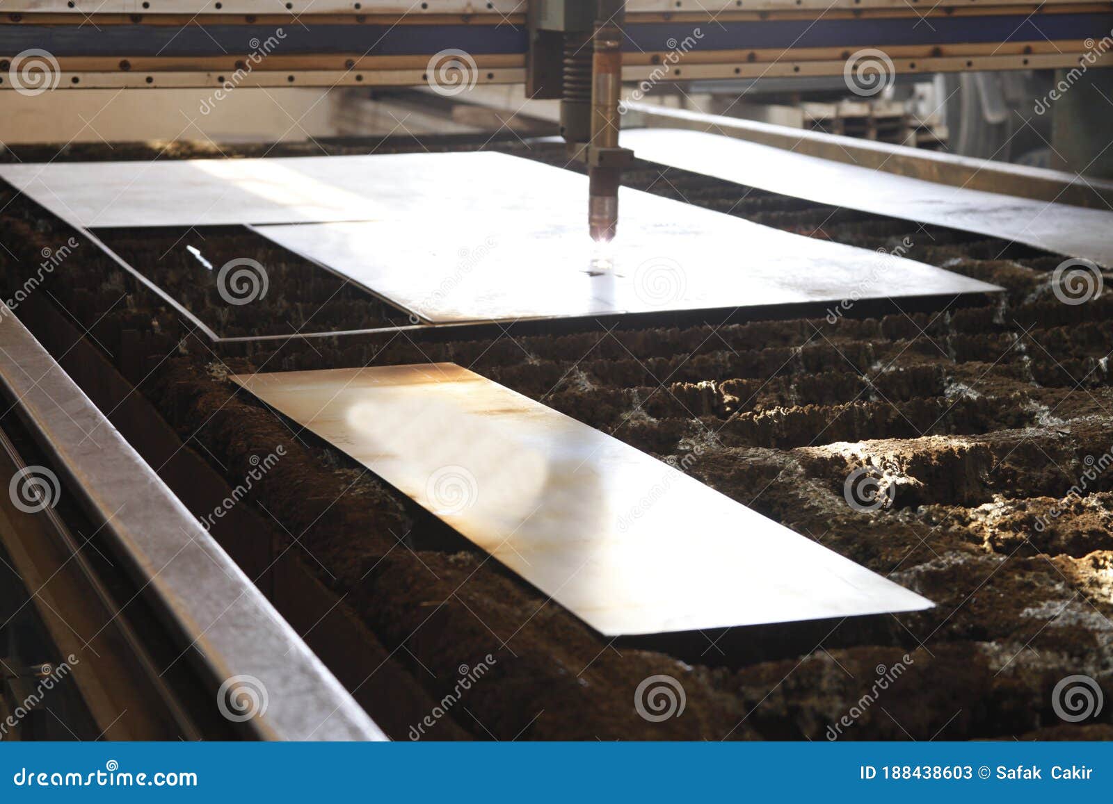 CNC metal cutting stock image. Image of construction - 188438603