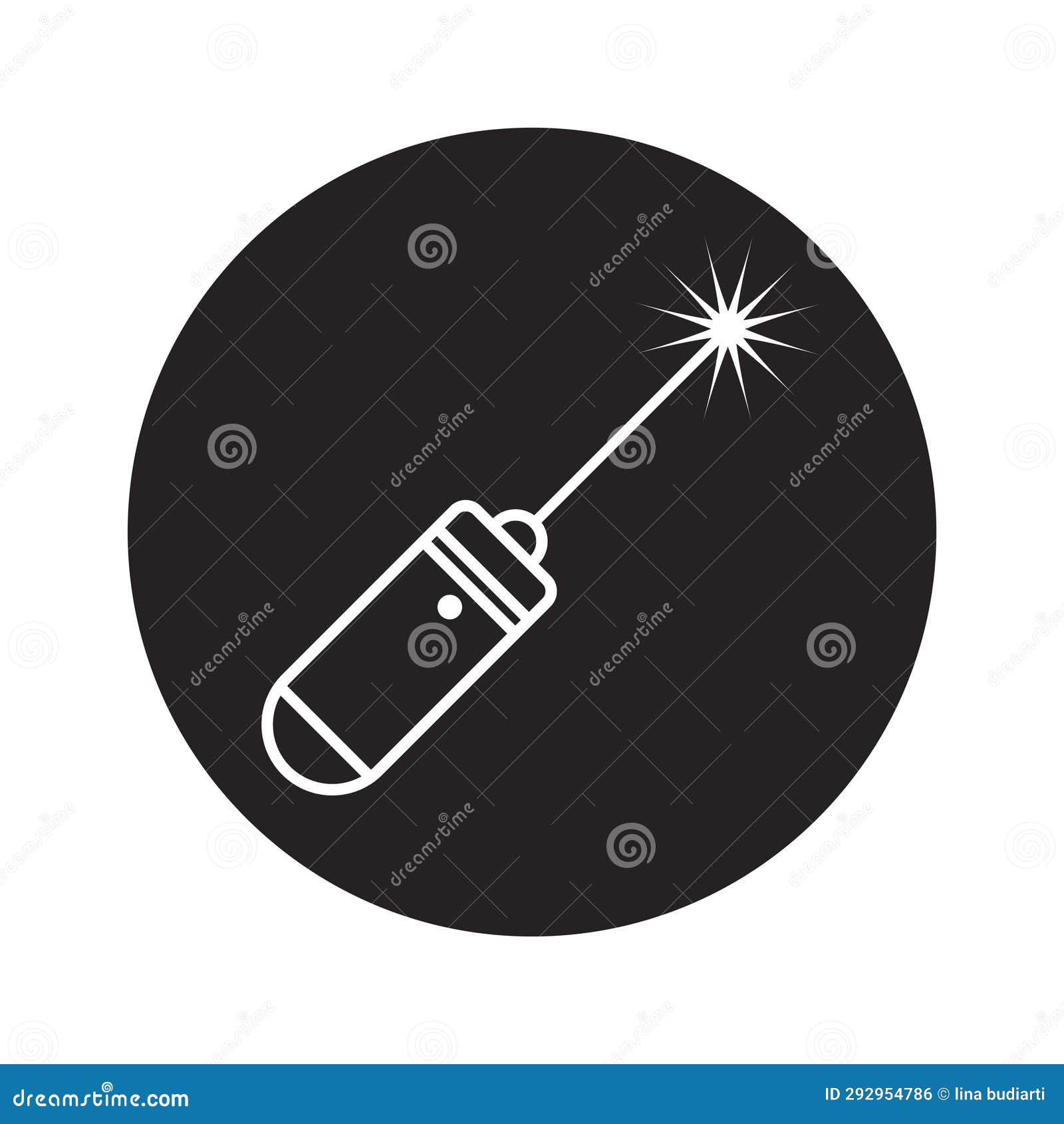 Laser pointer icon stock vector. Illustration of monochrome - 292954786