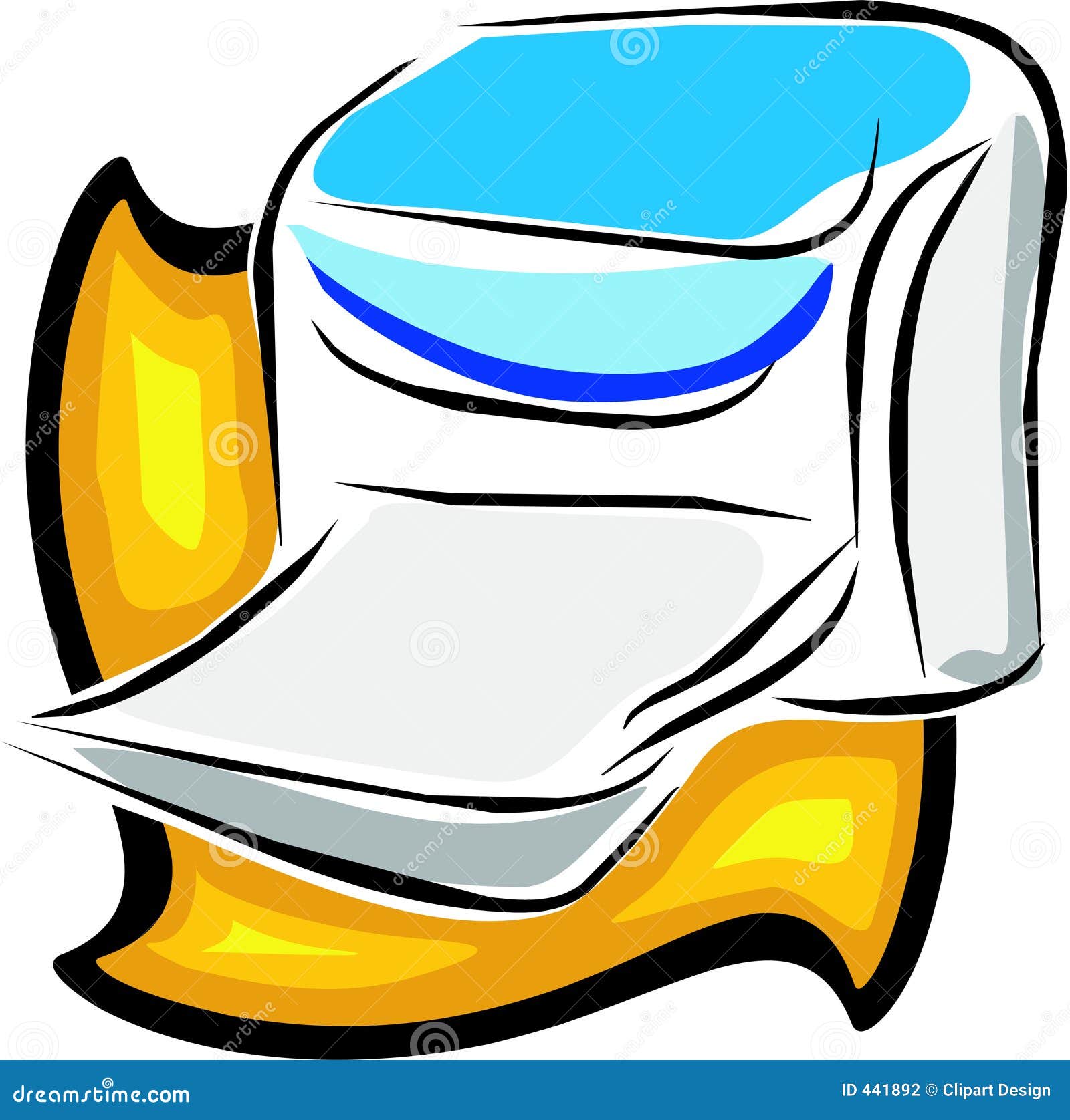 Set Of Laser Printer Toner Cartridge Cartoon Icon Design Template With ...