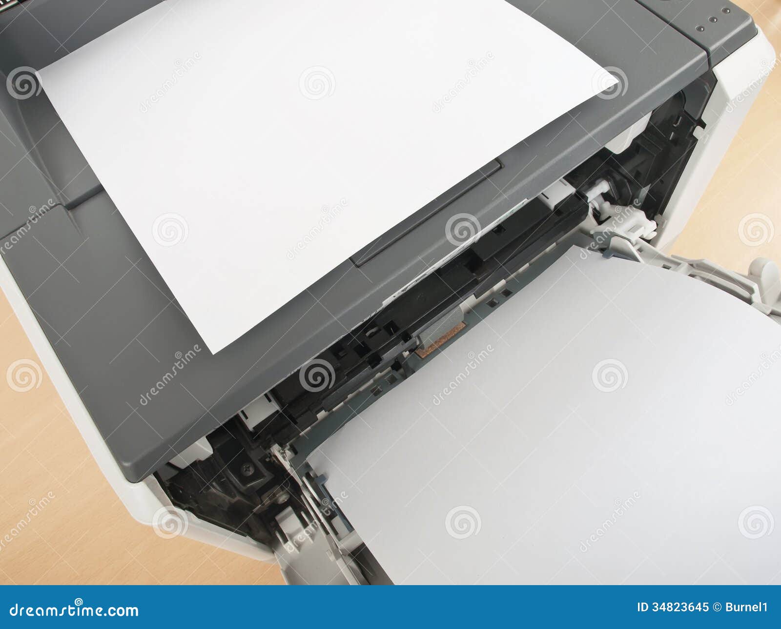 Laser printer stock image. Image of paper, office, computer - 34823645
