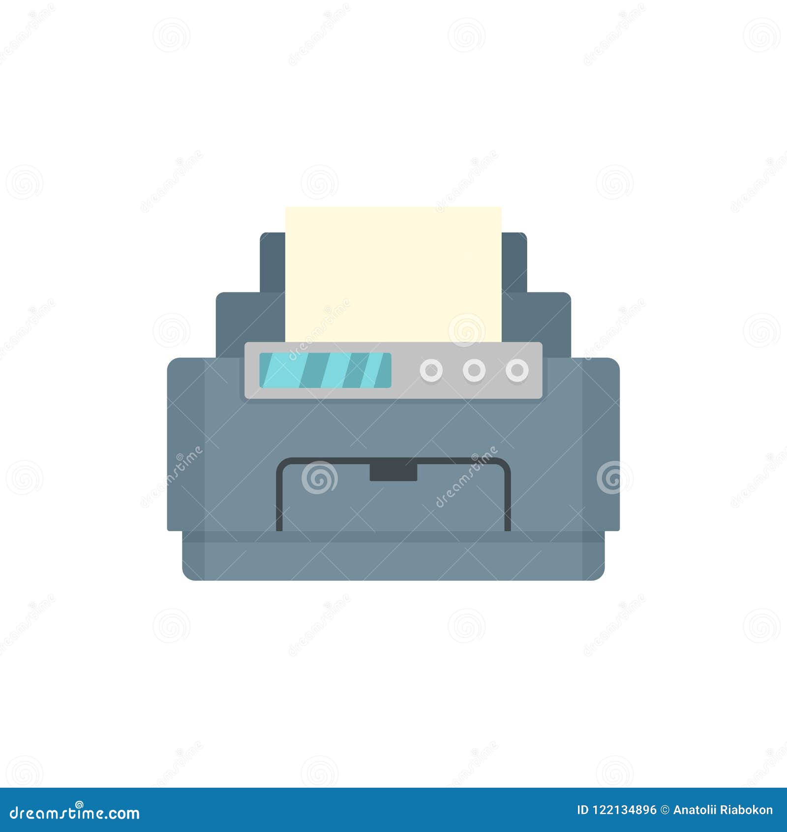Laser Printer Icon, Flat Style Stock Vector - Illustration of icon ...