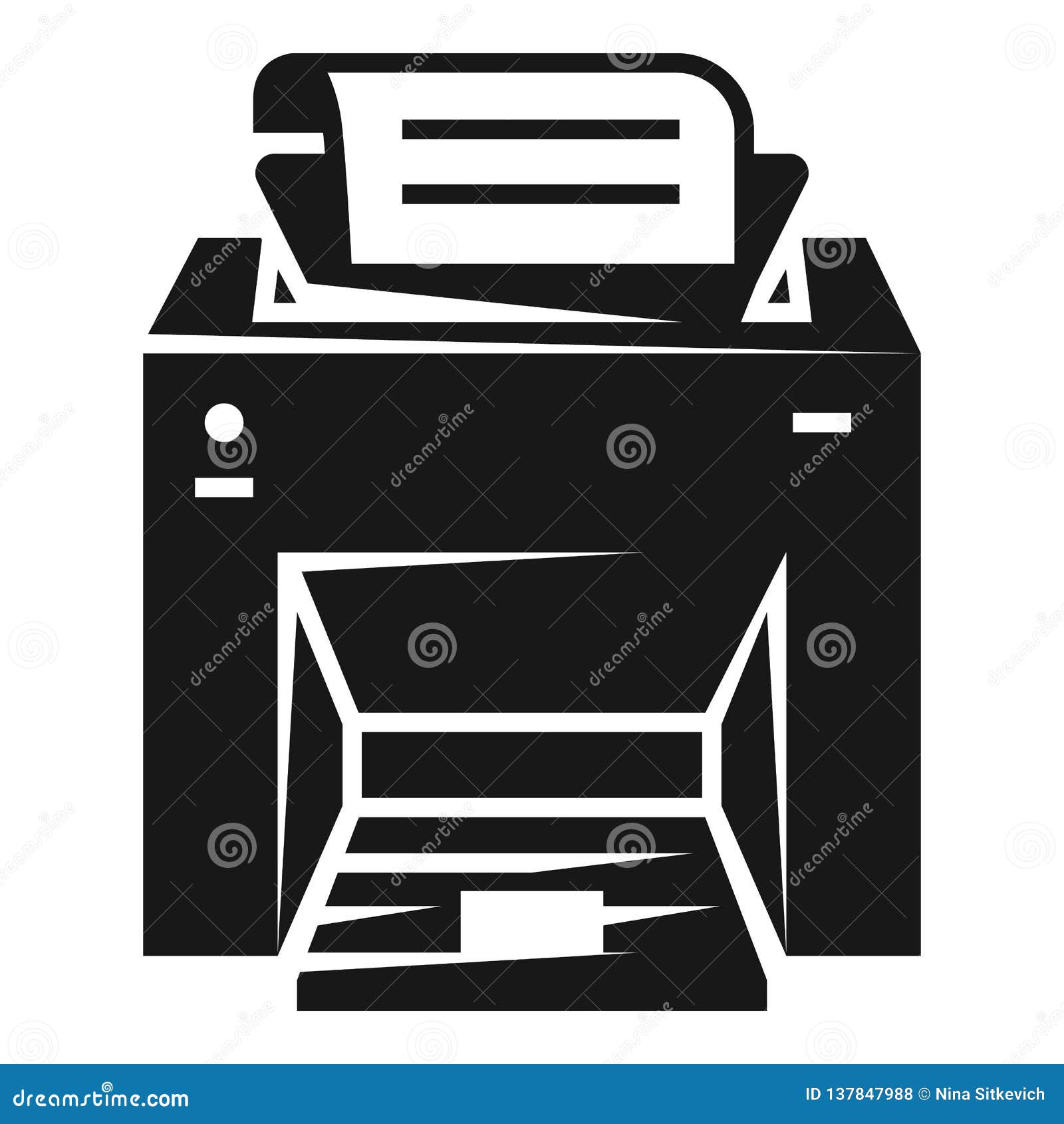 Laser Printer Icon, Simple Style Stock Vector - Illustration of machine ...