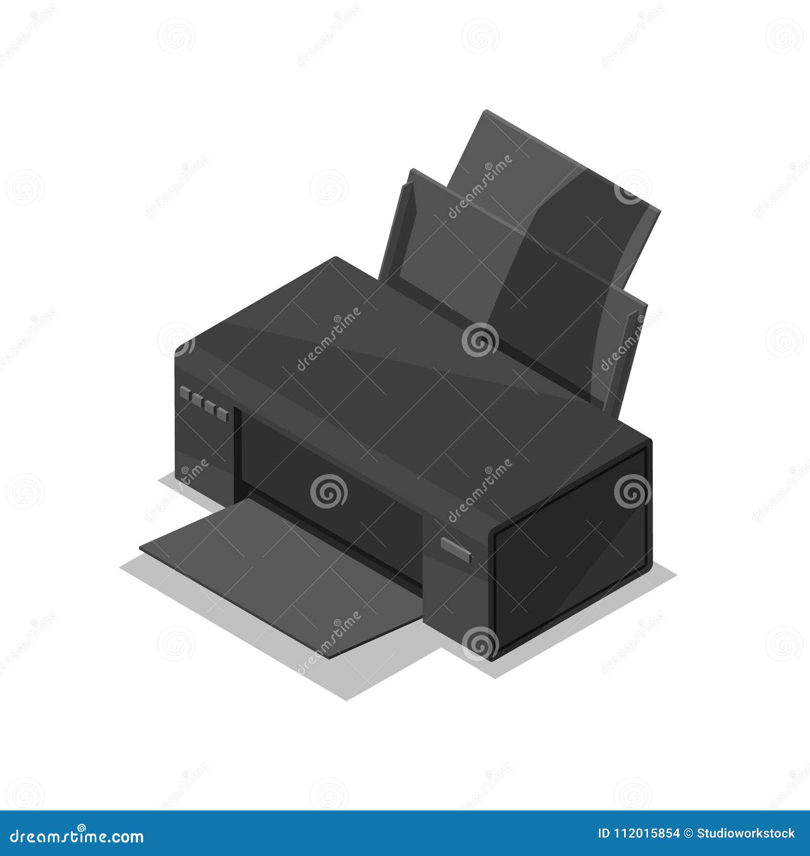Laser Printer Isometric 3D Icon Stock Vector - Illustration of digital ...
