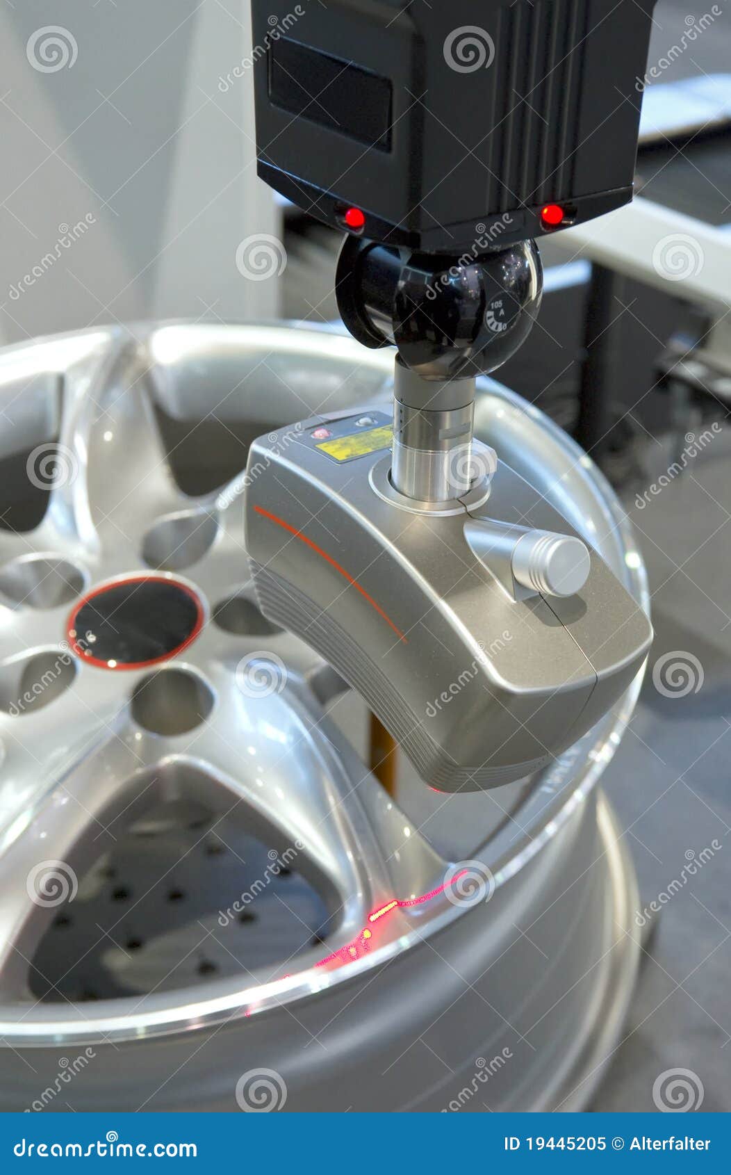 The CMM Laser Probe Attach On The Robotic Arm . Royalty-Free Stock ...