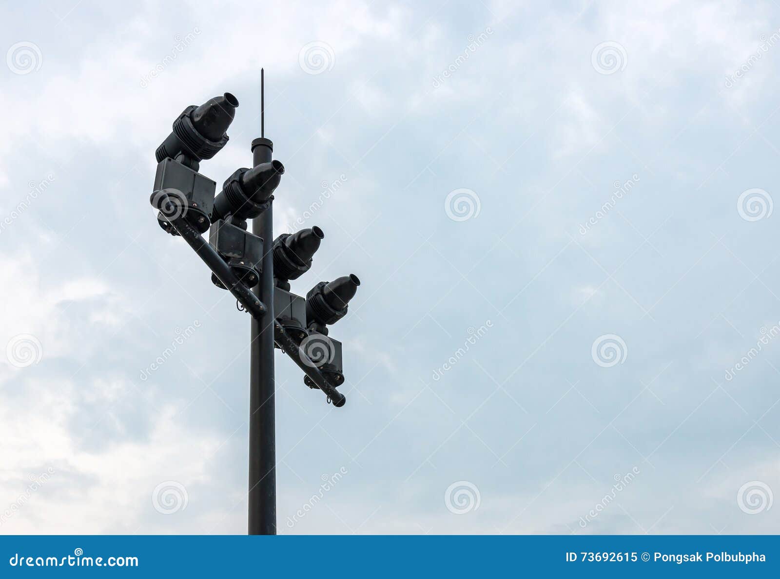 Laser projector pole stock image. Image of power, post - 73692615