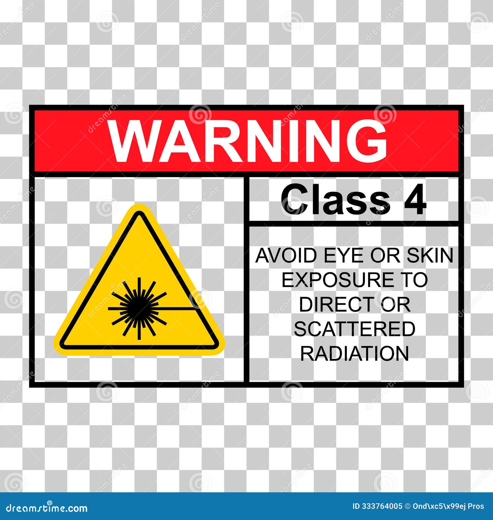 Laser Radiation Danger Class 4 Label Icon, Safety Information Symbol ...
