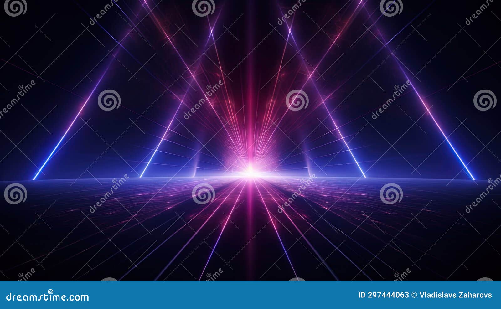 Laser Rays in Background Sculpt Symmetrical Patterns, Geometric ...