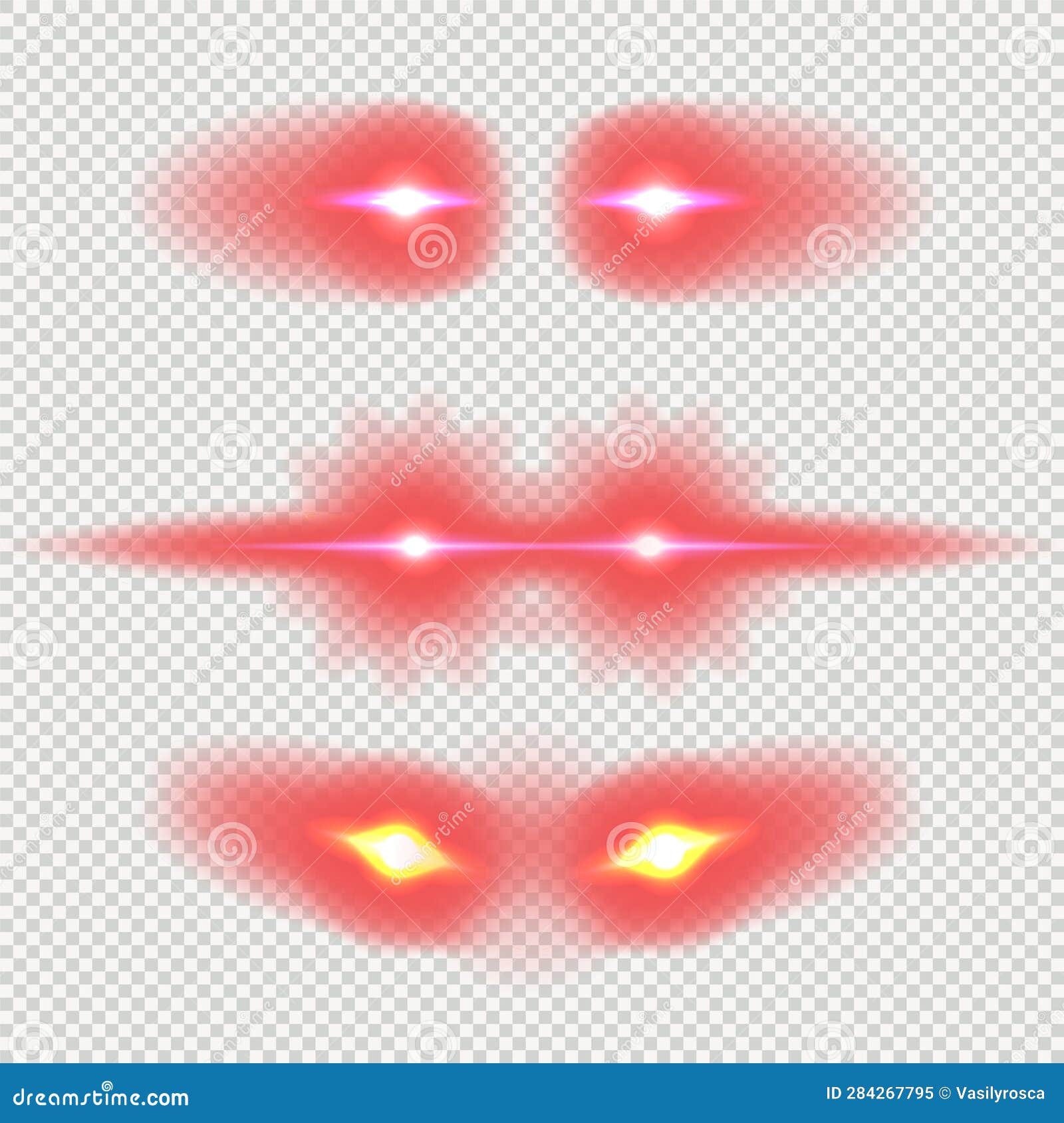 Laser Red Eyes Meme Game Superhero Vector Template Illustration Comic