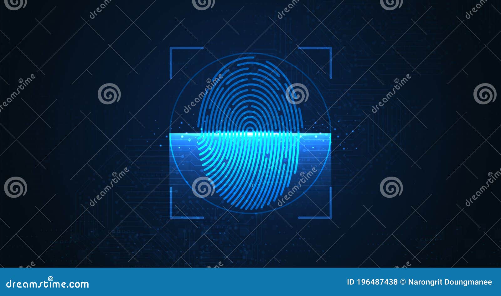 Laser Scanning of Fingerprint of Digital Biometric Security Technology ...