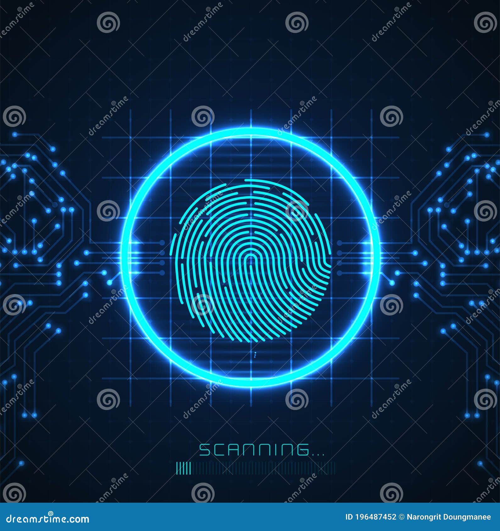 Laser Scanning of Fingerprint of Digital Biometric Security Technology ...