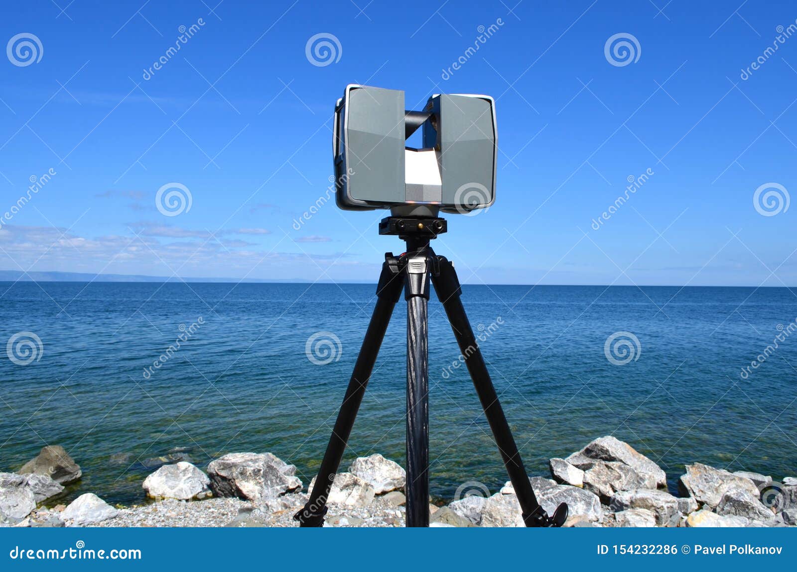 The 3D Laser Scanning Gun Attached The Measurements Probe Stock Photo ...