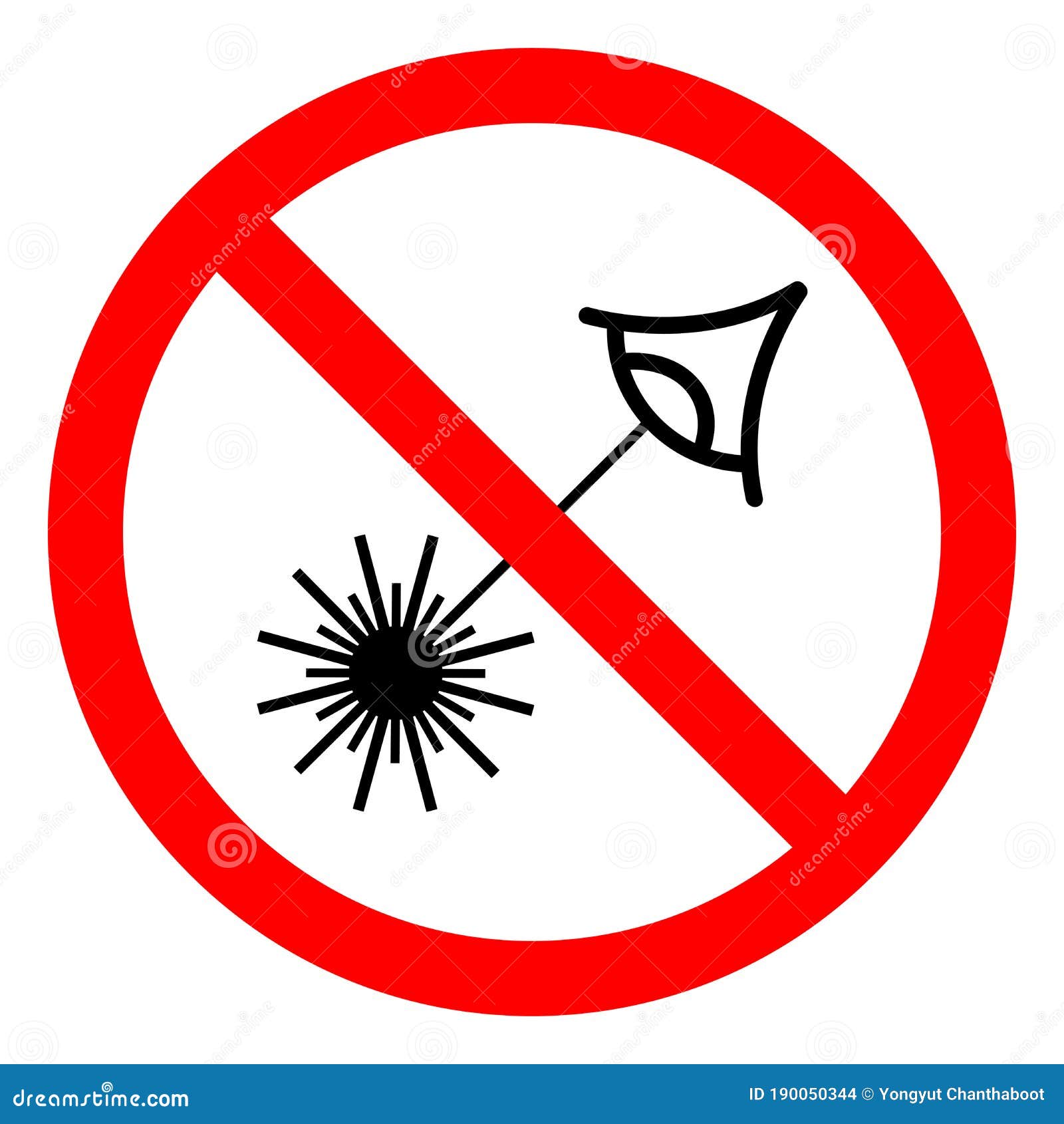 Laser Shoot Eye Hazard Symbol Sign ,Vector Illustration, Isolate On ...