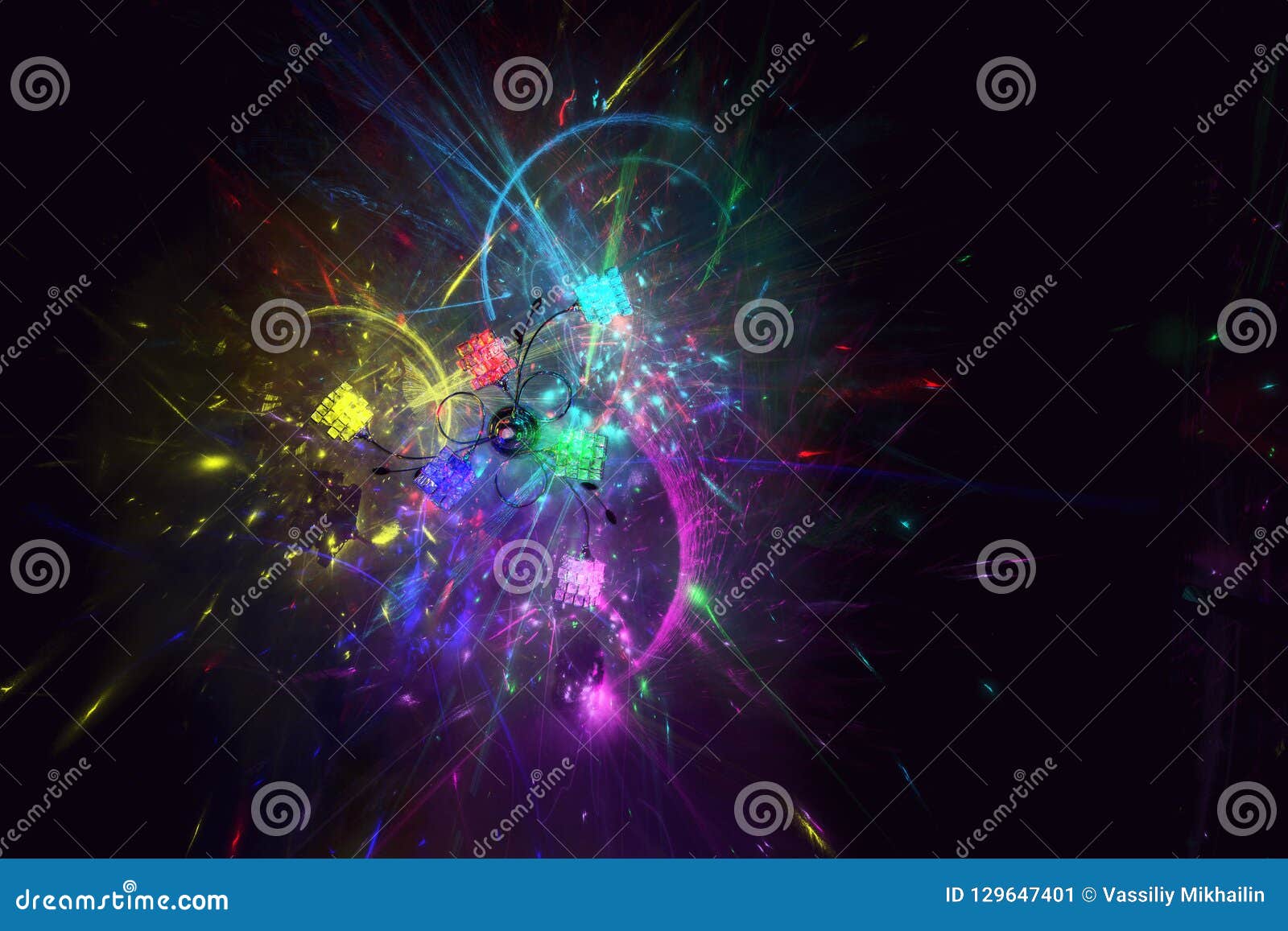 Laser Show stock image. Image of neon, illuminated, design - 129647401