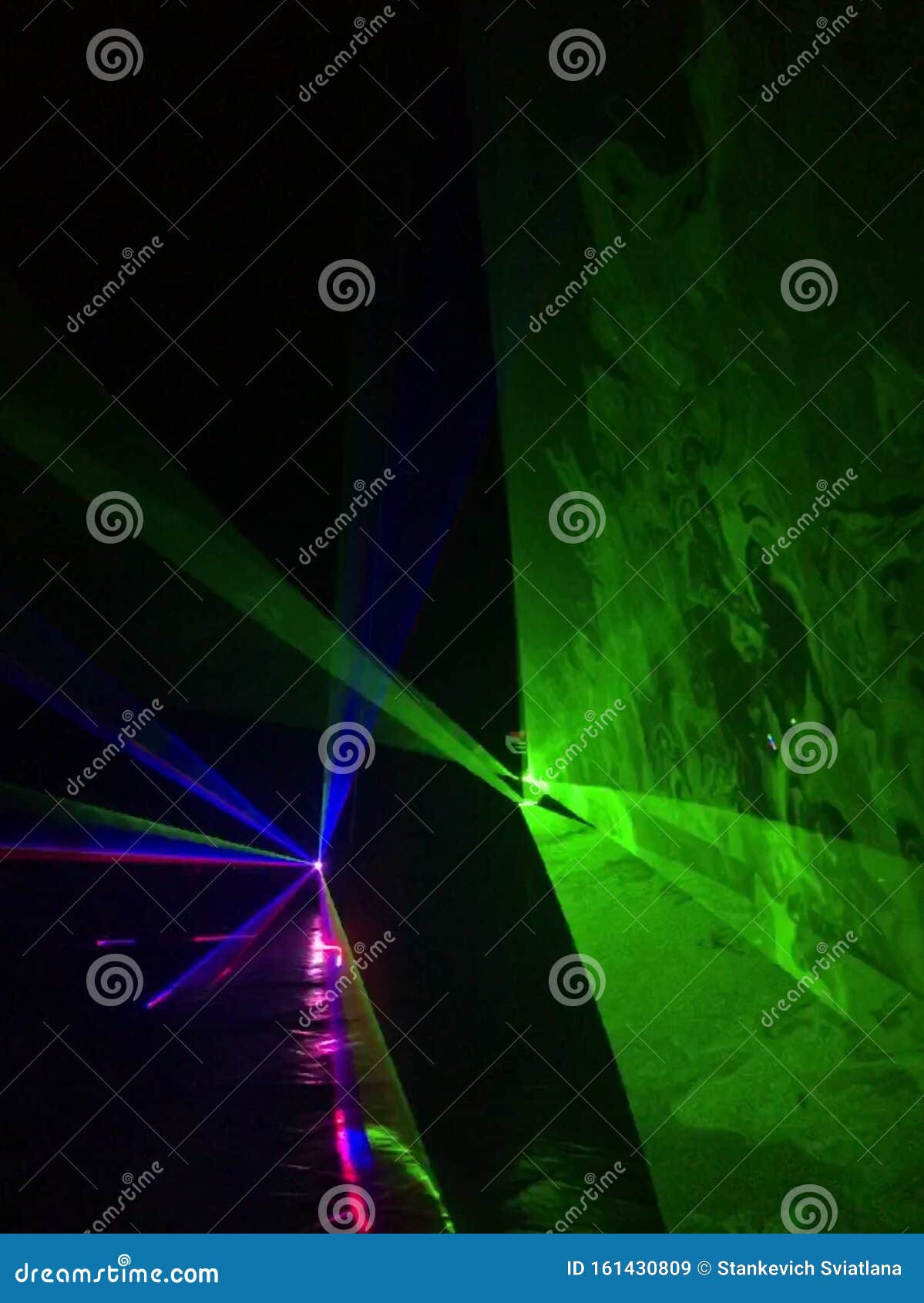 Laser Show. Bright Laser Background. Colourful Disco with Special ...