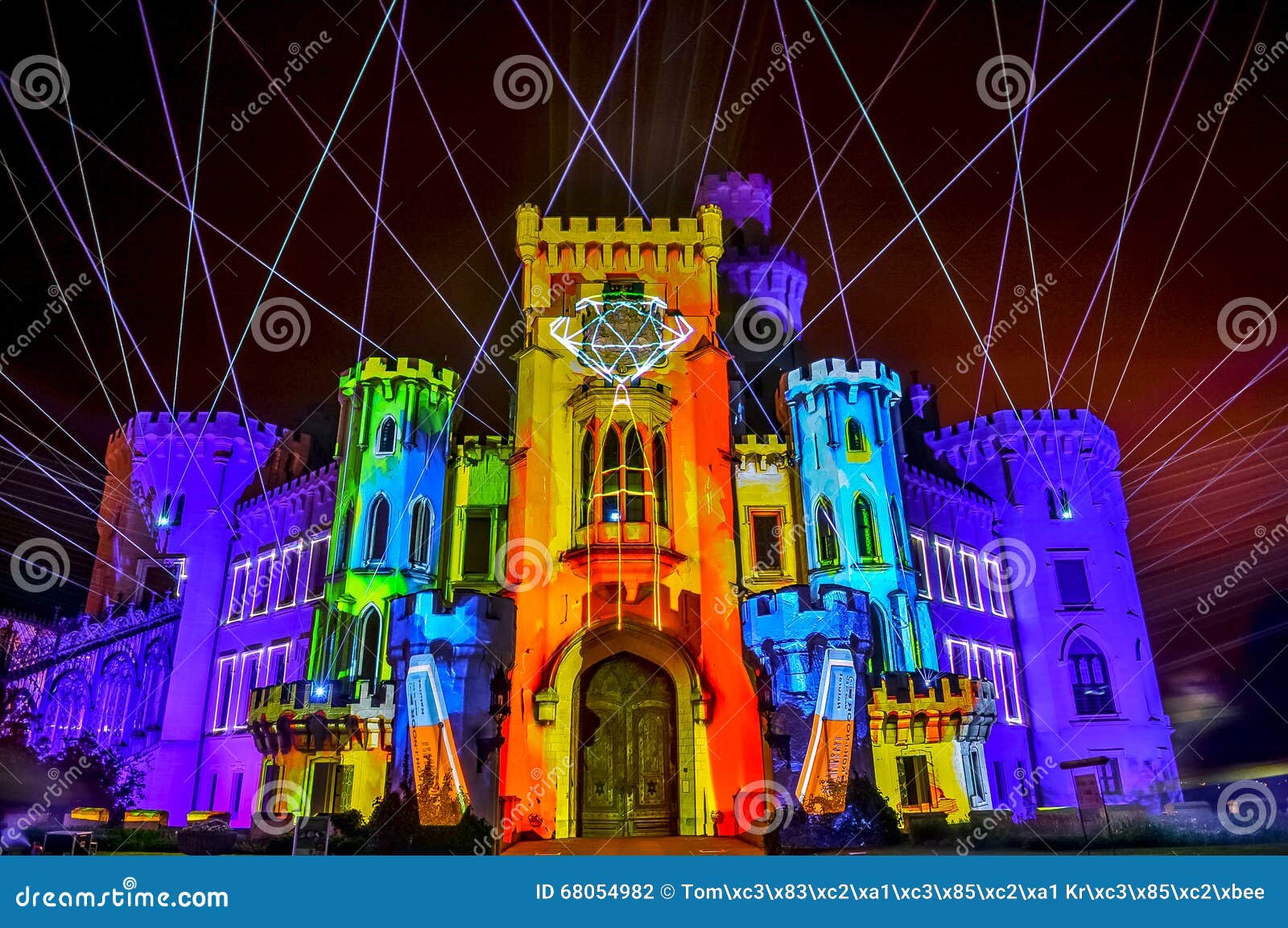 Laser show stock photo. Image of ceremony, evening, colorful - 68054982