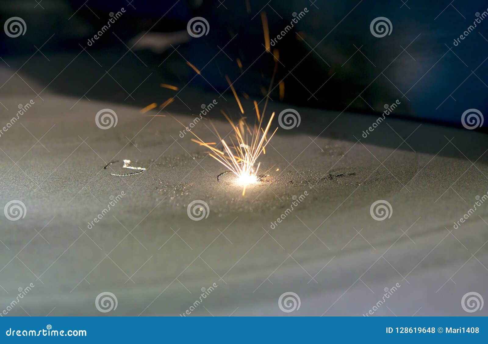 Laser Sintering Machine for Metal. 3D Printer Printing Metal. Stock ...