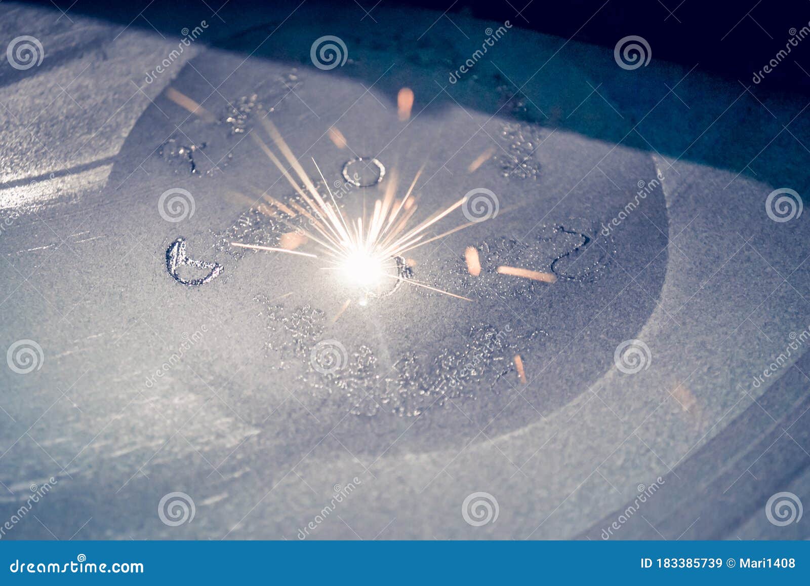 Laser Sintering Machine for Metal. 3D Printer Printing Metal. Stock ...