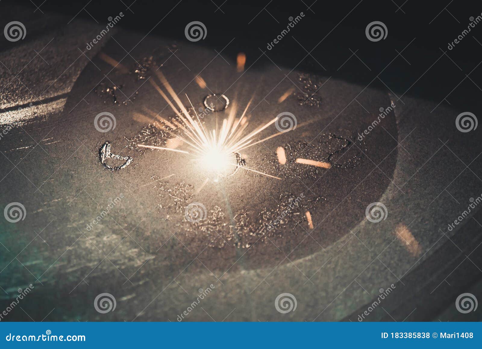 Laser Sintering Machine for Metal. 3D Printer Printing Metal. Stock ...