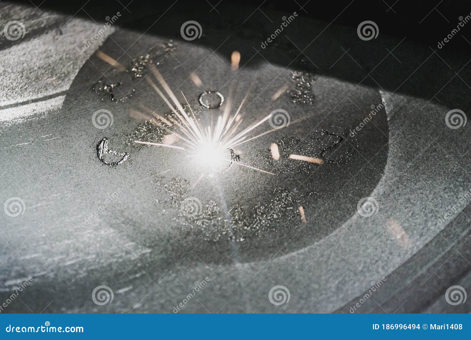 Laser Sintering Machine for Metal. 3D Printer Printing Metal. Stock ...