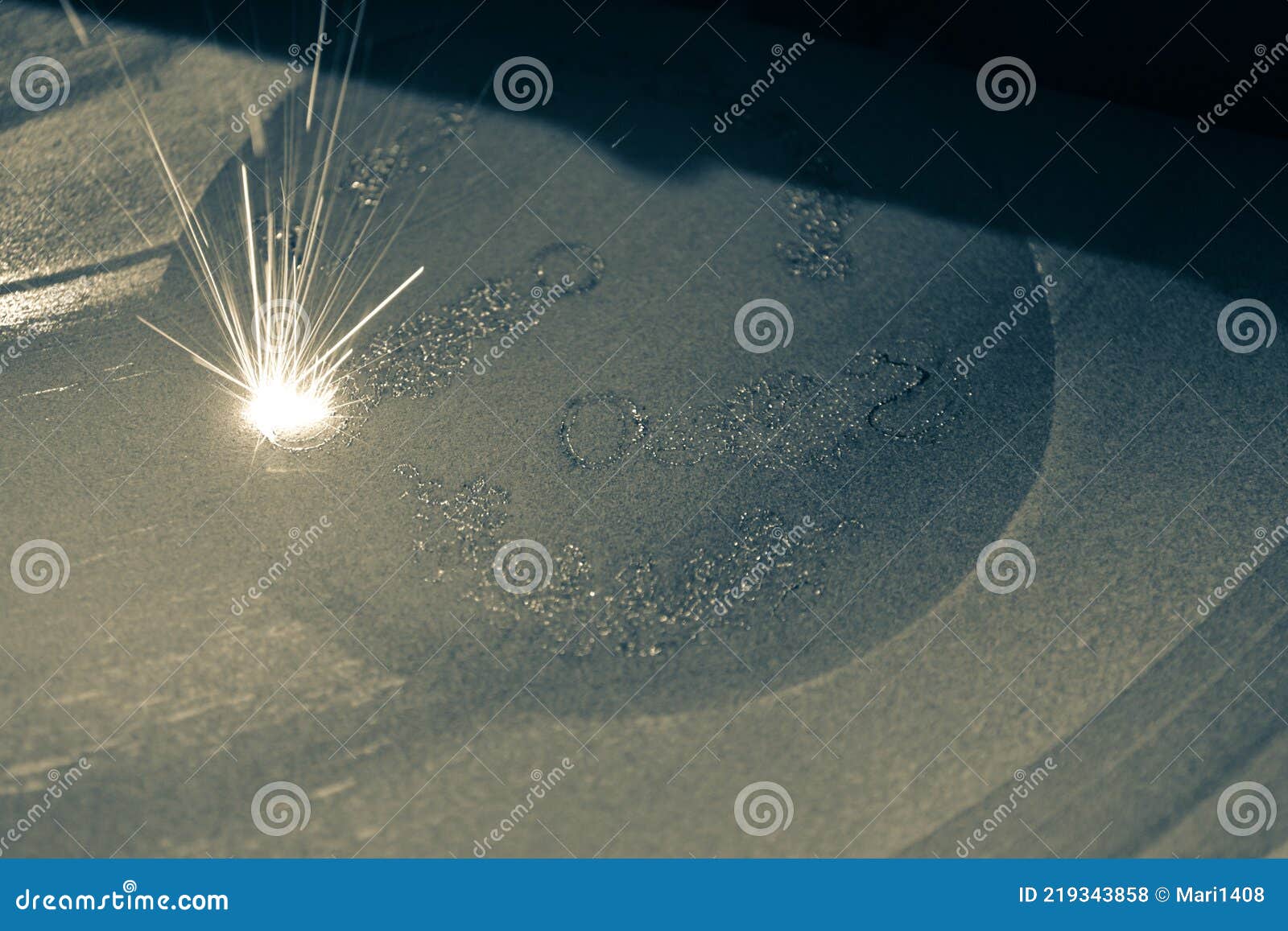 Laser Sintering Machine for Metal. 3D Printer Printing Metal. Stock ...