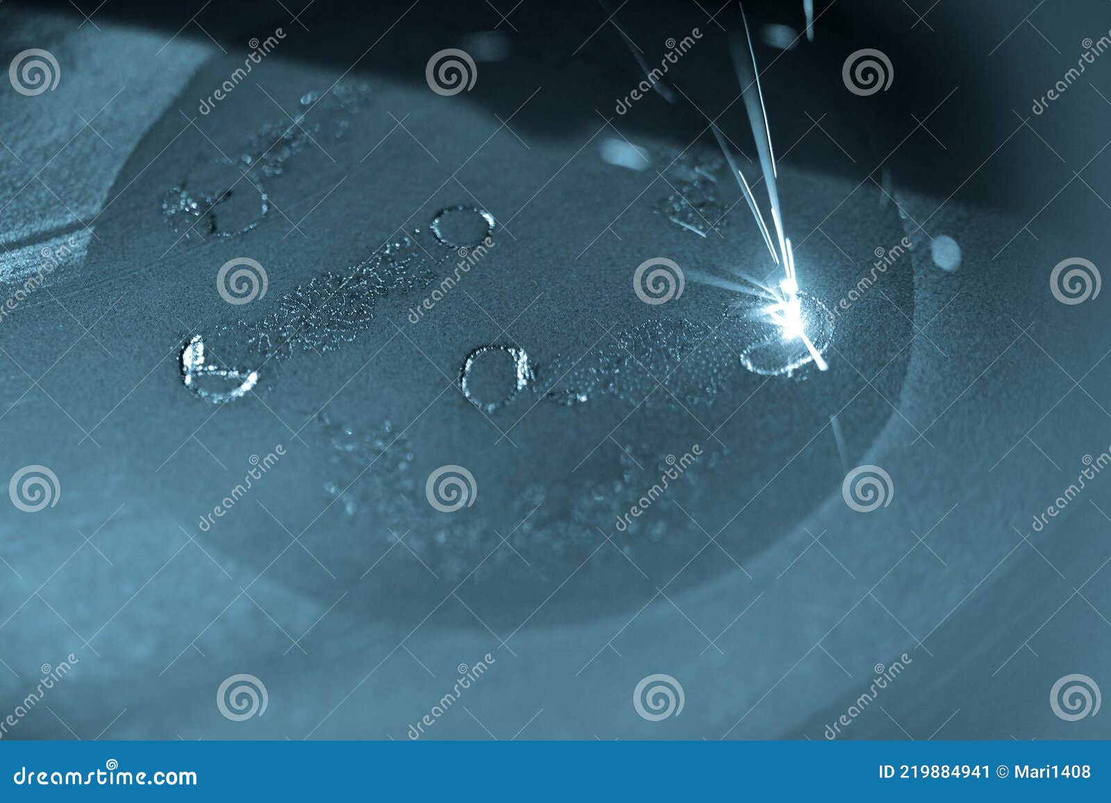 Laser Sintering Machine for Metal. 3D Printer Printing Metal. Stock ...