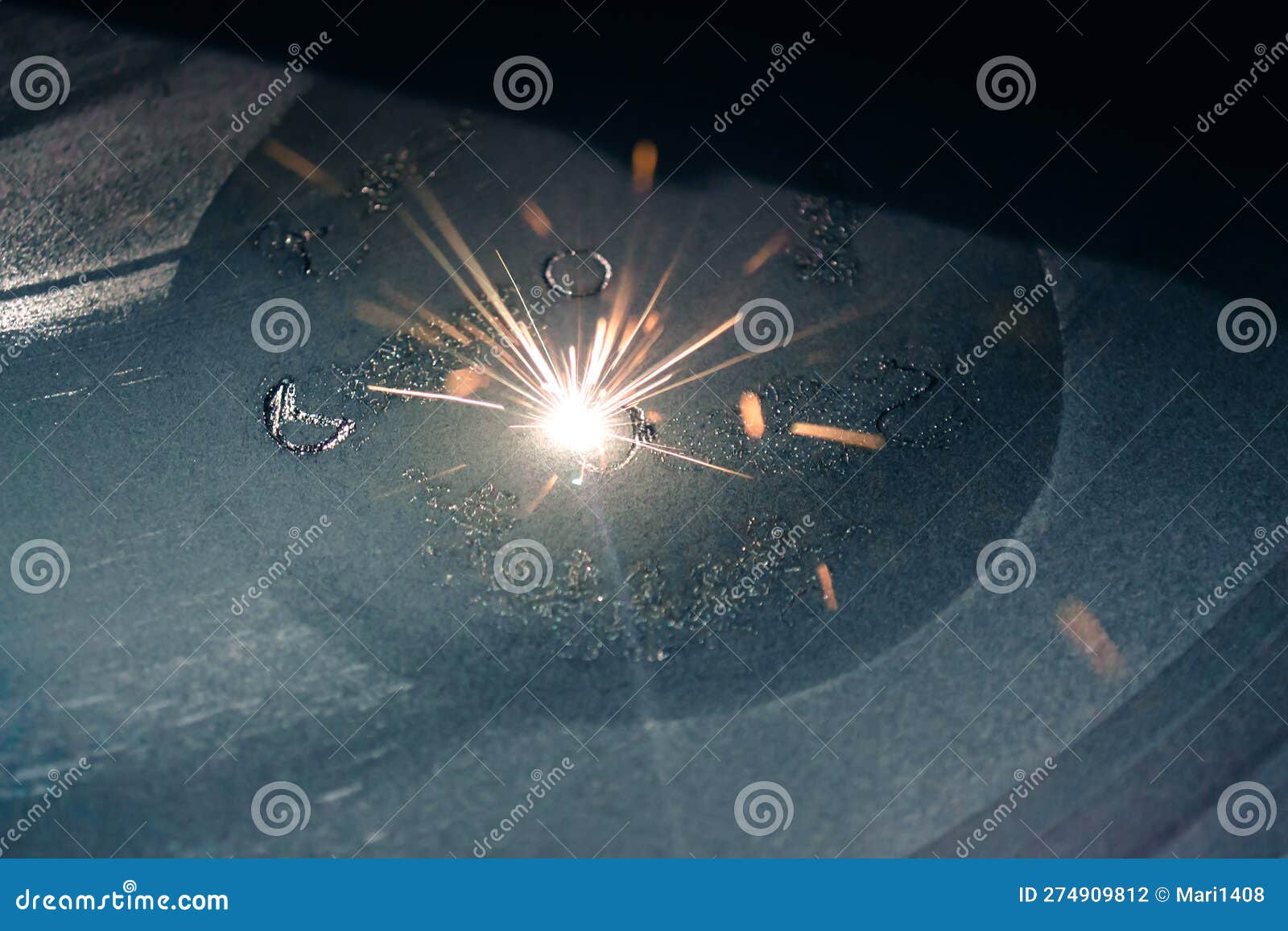 Laser Sintering Machine for Metal. 3D Printer Printing Metal. Stock ...