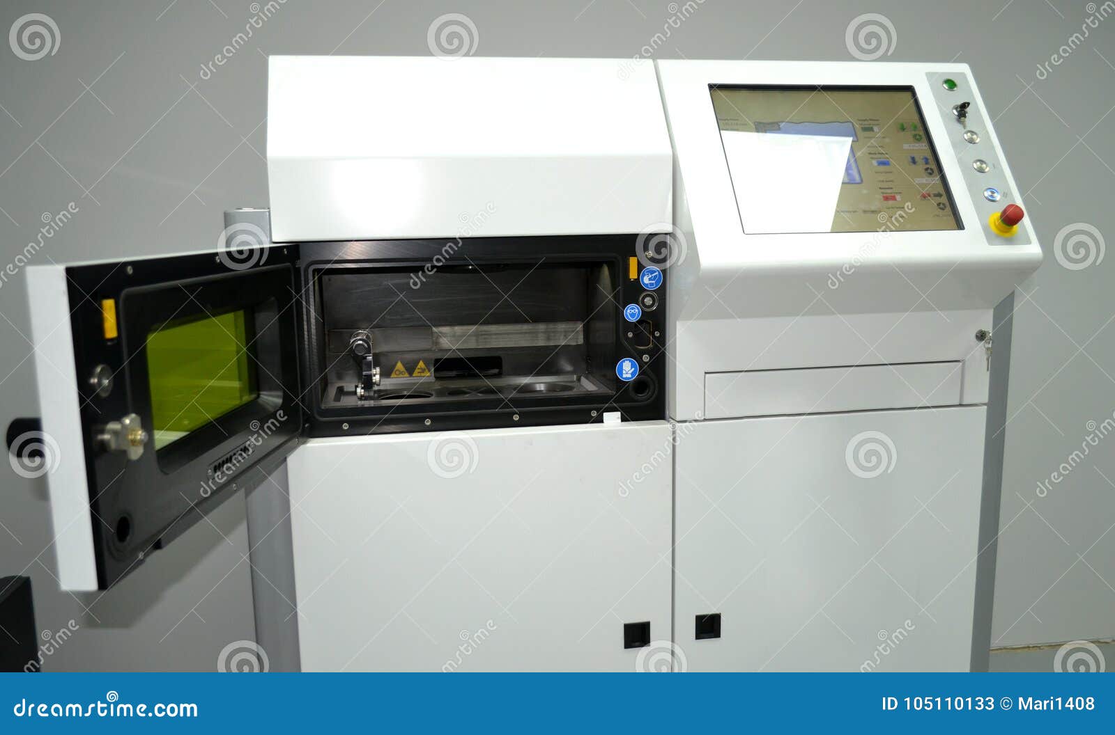 Open Working Chamber of a Laser Sintering Machine for Metal Stock Image ...
