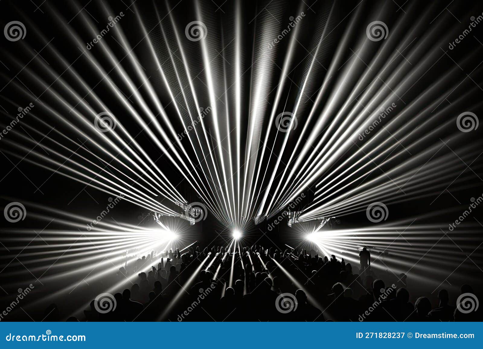 The Laser Spotlight Shines Brightly on the Stage Stock Illustration ...