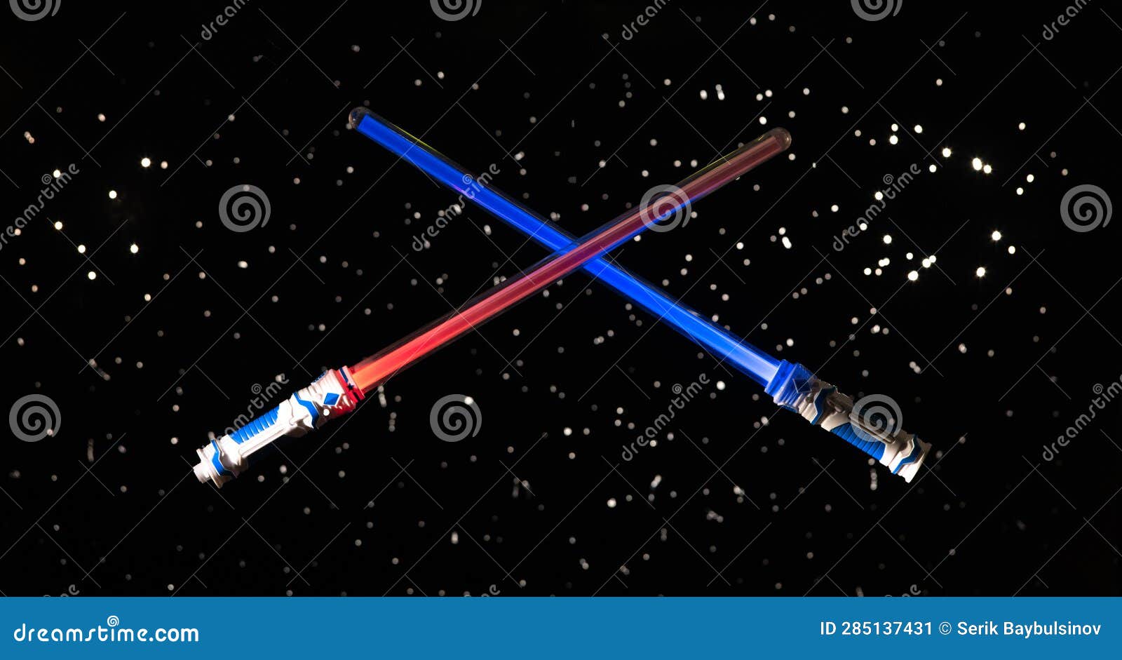 Laser sword in outer space stock image. Image of master - 285137431