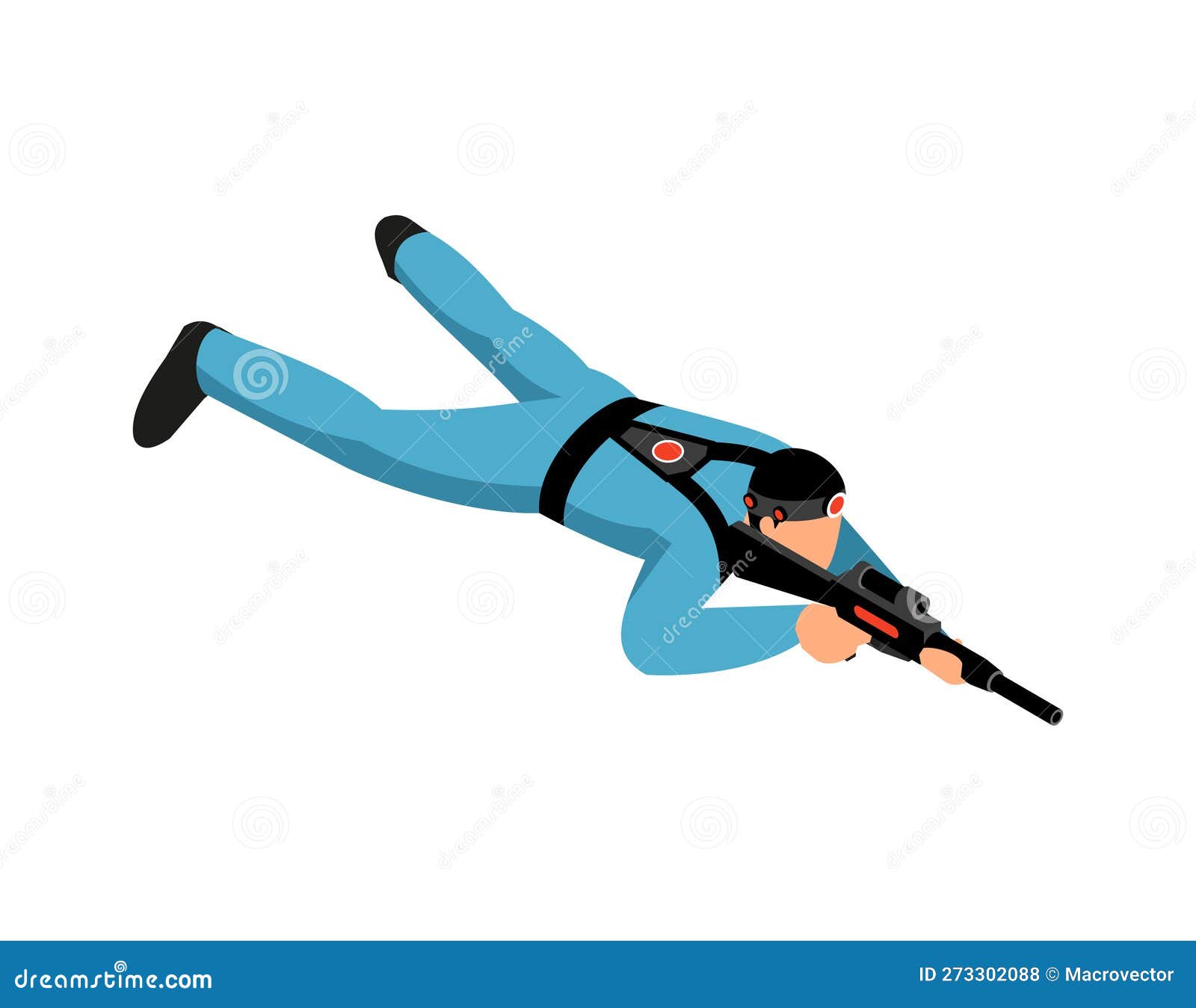 Laser Tag Player stock vector. Illustration of tournament - 273302088