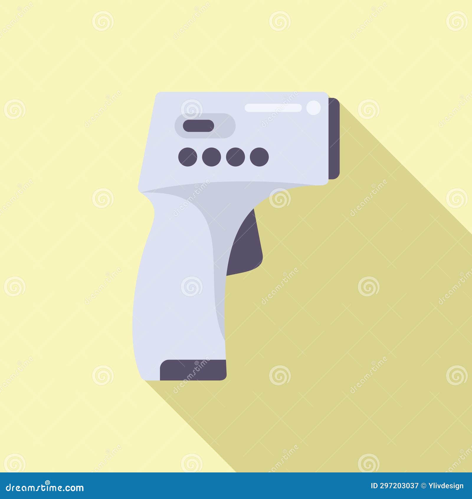 Laser Thermometer Test Icon Flat Vector. Check Device Gun Stock ...